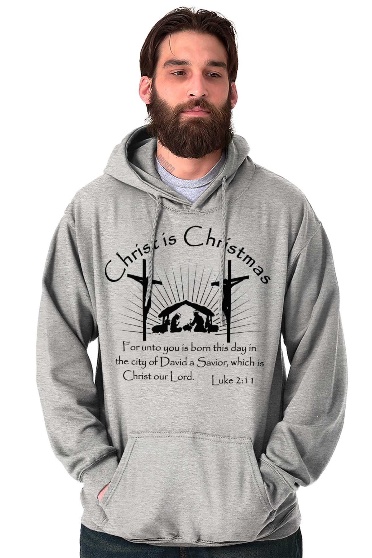 Christ is Christmas Nativity Scene Unisex Plus Size Hoodie Brisco ...
