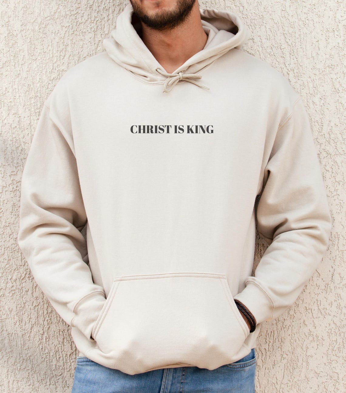 Christ is King Mens Christian Hoodie Bible Verse, Aesthetic Christian ...