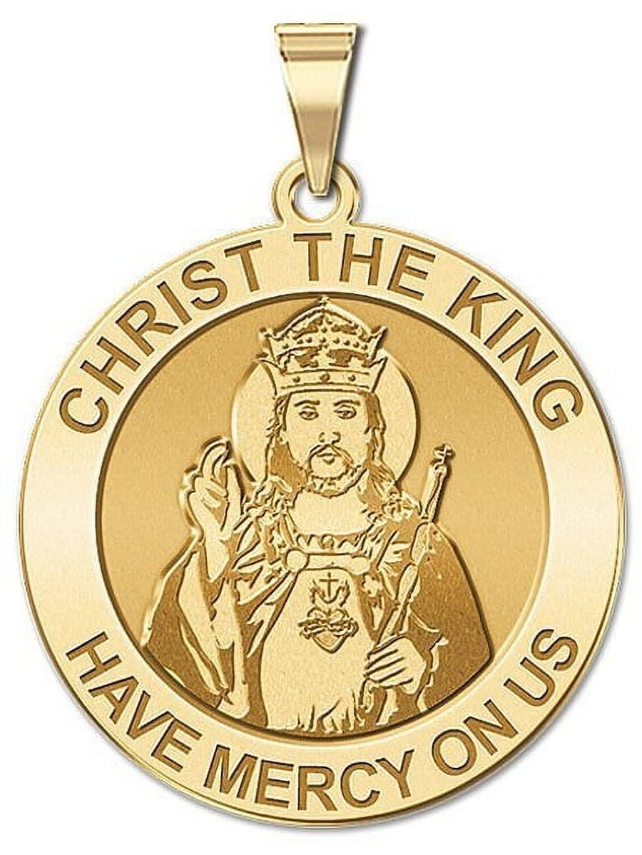 Christ the King Religious Medal - 2/3 Inch Size of Dime, Solid 14K ...