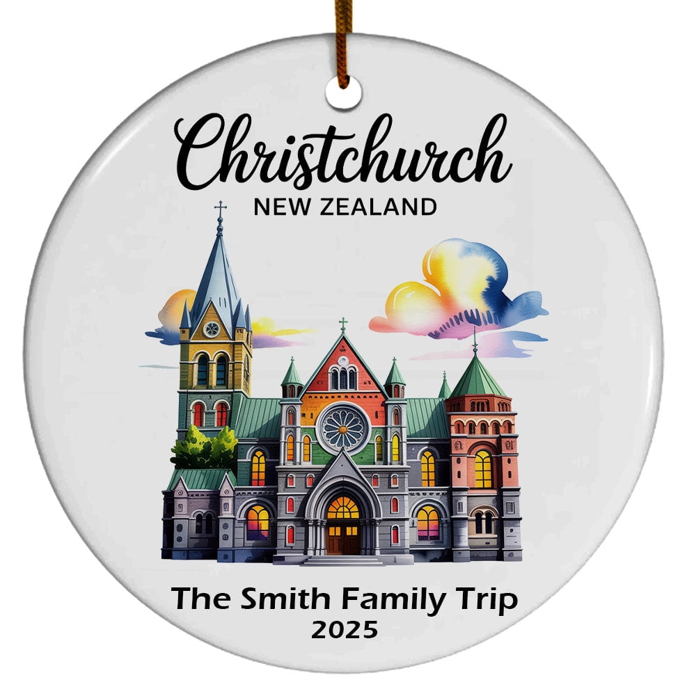 Christchurch New Zealand Christmas Ornament, Collection of City Travel ...