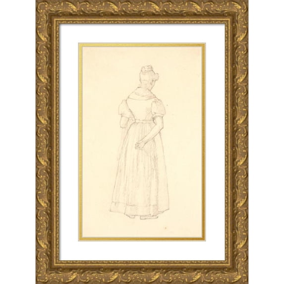 Christen Købke 13x18 Gold Ornate Wood Frame and Double Matted Museum ...