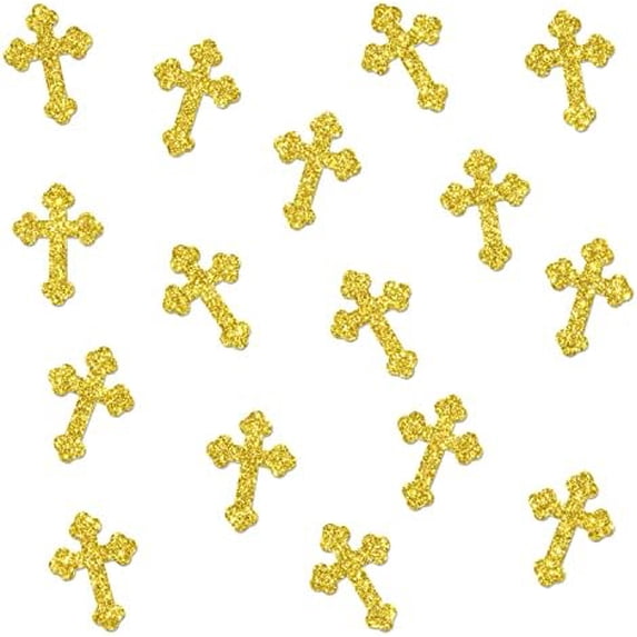Christening Cross Table Confetti - God Bless Table Decorations - First ...