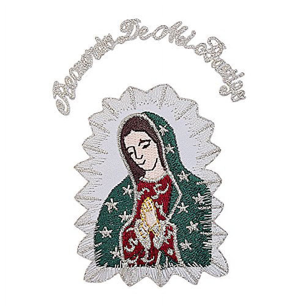 Christening Virgin Mary Our Lady of Guadalupe Baptism Embroidered Iron ...