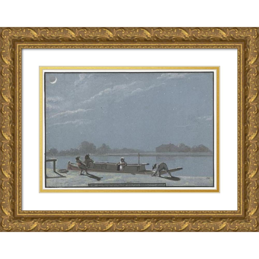 Christiaan Andriessen 18x14 Gold Ornate Wood Frame and Double Matted ...