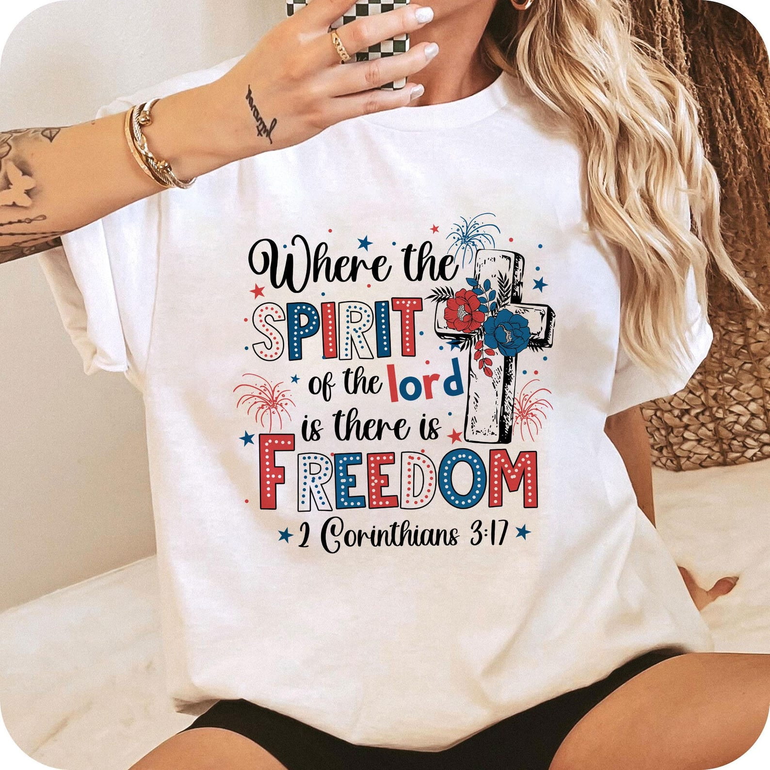 Christian 4th of July T-Shirt, Religious Freedom Shirt, Bible Verse ...