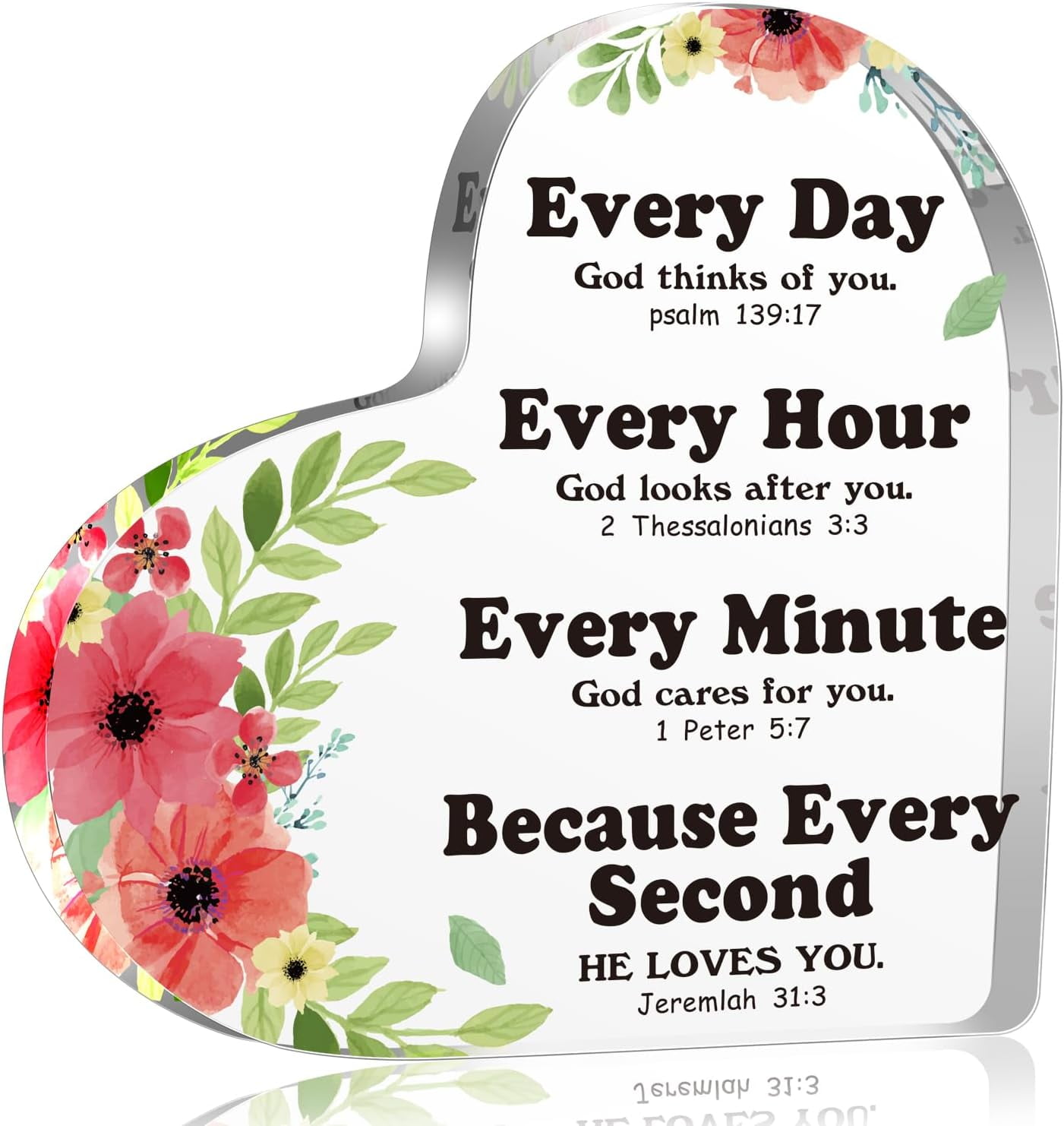 Christian Acrylic Heart Decorative Sign Plaques Gifts for Women ...