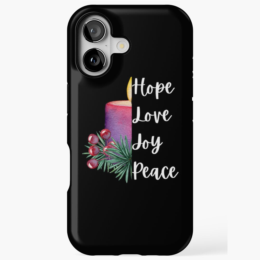 Christian Advent Candle Hope Love Joy Peace Phone Case with iPhone 17 ...