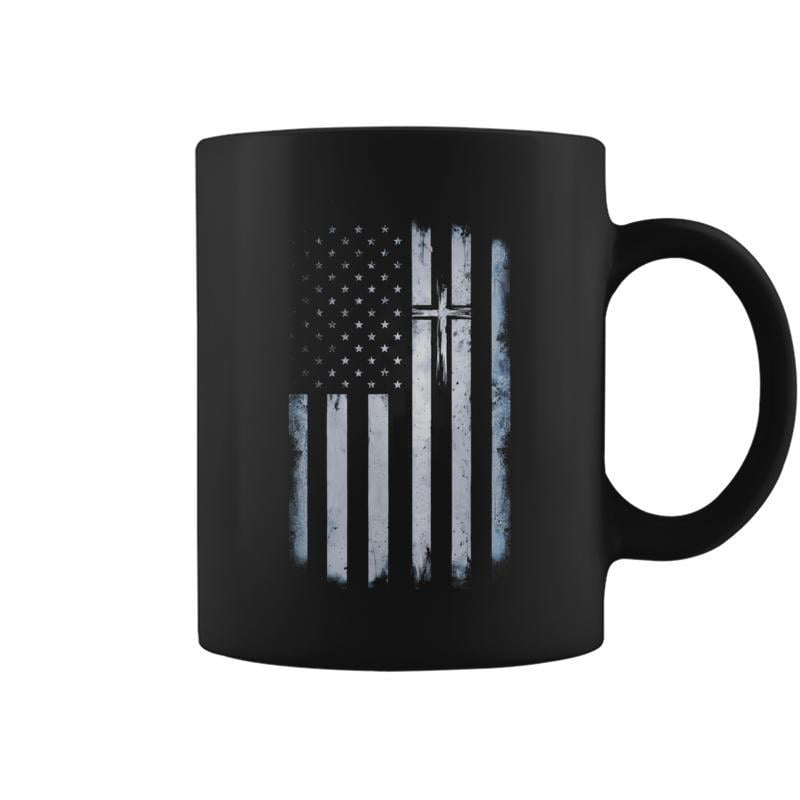 Christian American Flag Cross Usa Christian Patriotic Coffee Mugs ...