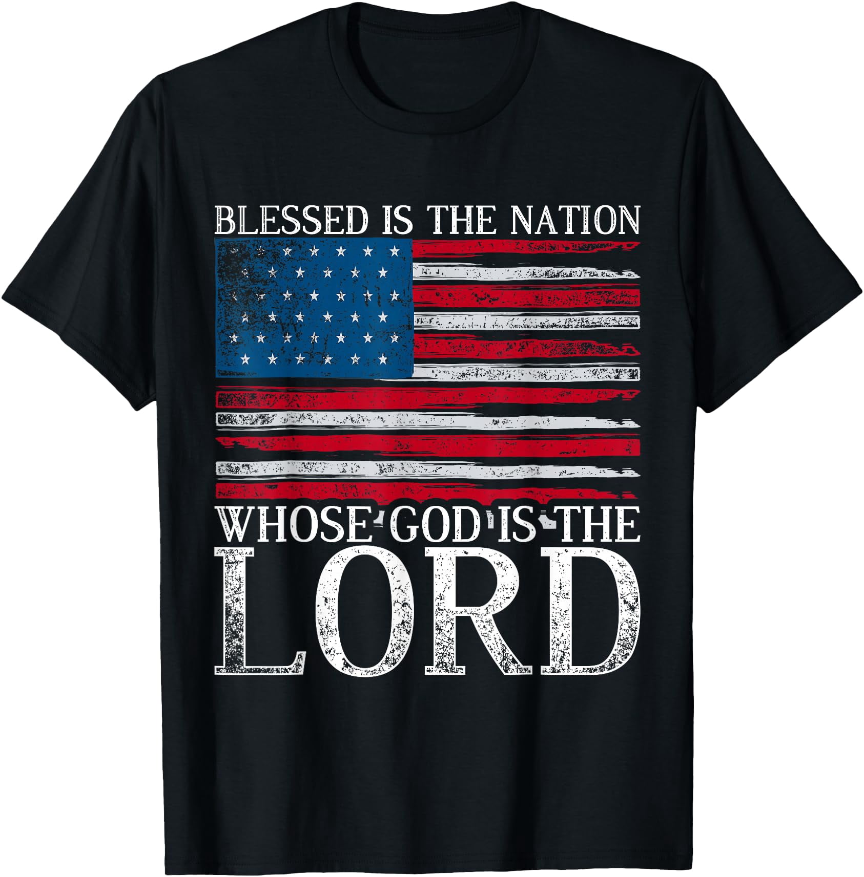 Christian American Nation USA Flag Bible Patriotic Prayer T-Shirt ...