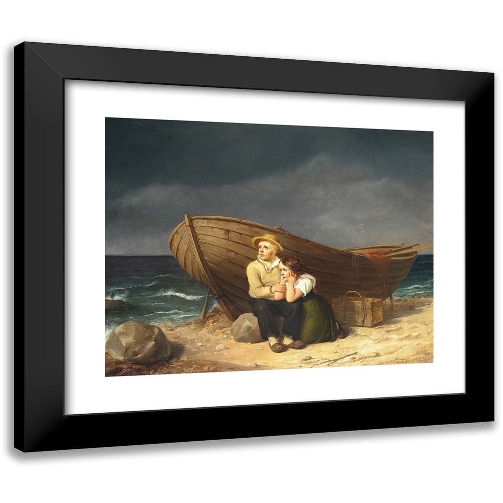 Christian Andreas Schleisner 24x20 Black Modern Framed Museum Art Print ...