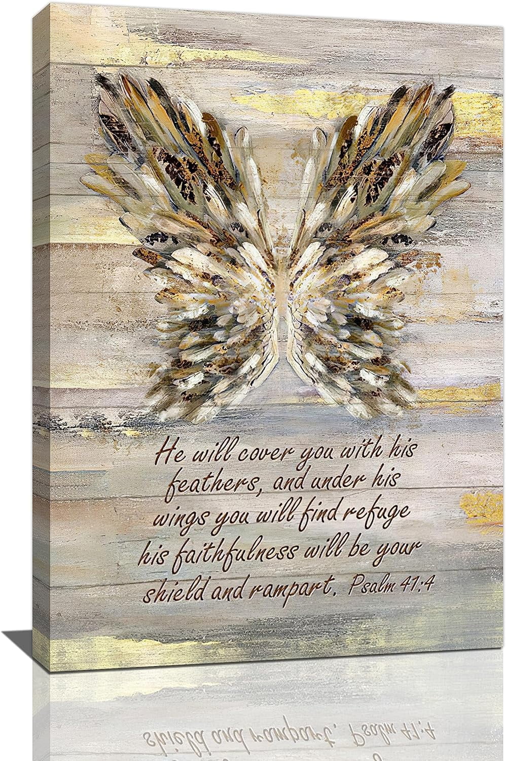 Christian Angel Wings Wall Art Scripture Psalm Pictures Wall Decor ...
