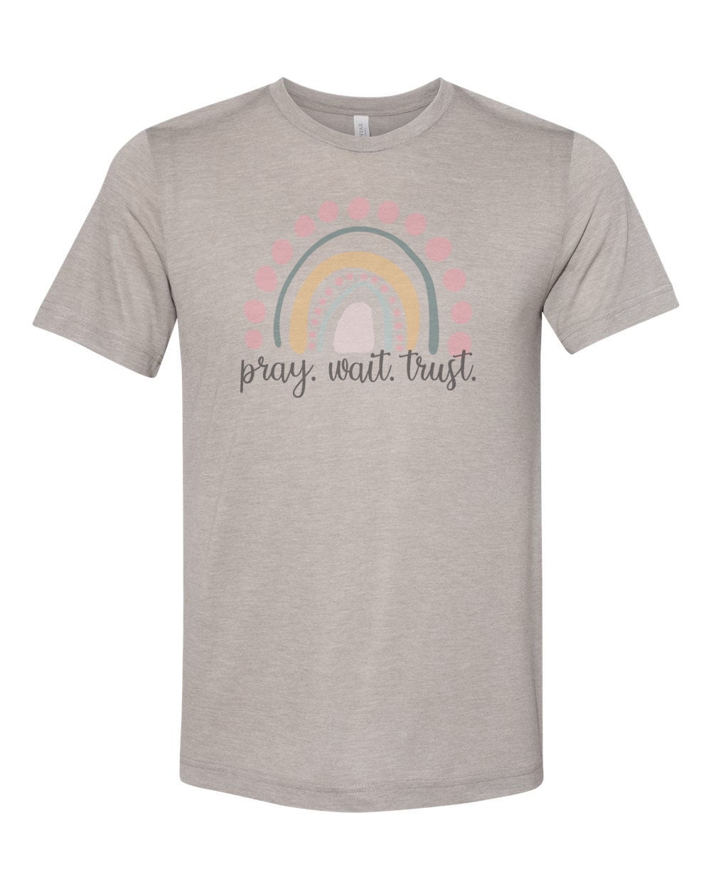 "Christian Apparel, Pray Wait Trust, Rainbow Shirt, Unisex, Religious ...