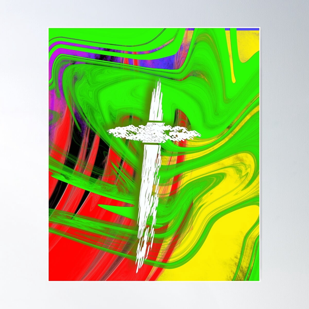 Christian Art Cross Jesus Freak - Christian Faith Poster Wall Art ...