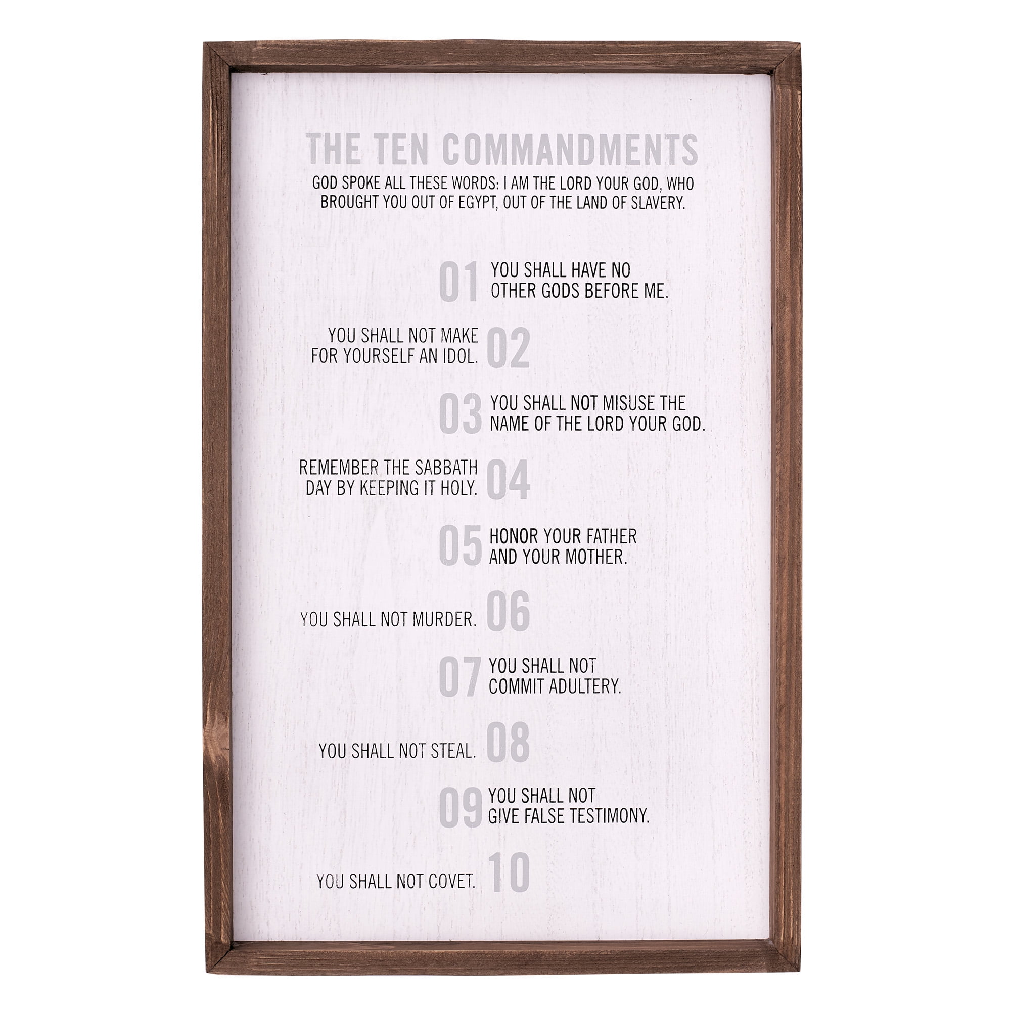 Christian Art Gifts 10 Commandments Wall Plaque - Exodus 20:2 - Walmart.com