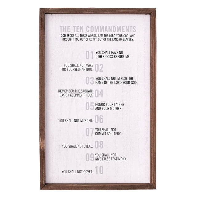 Christian Art Gifts 10 Commandments Wall Plaque - Exodus 20:2 - Walmart.com