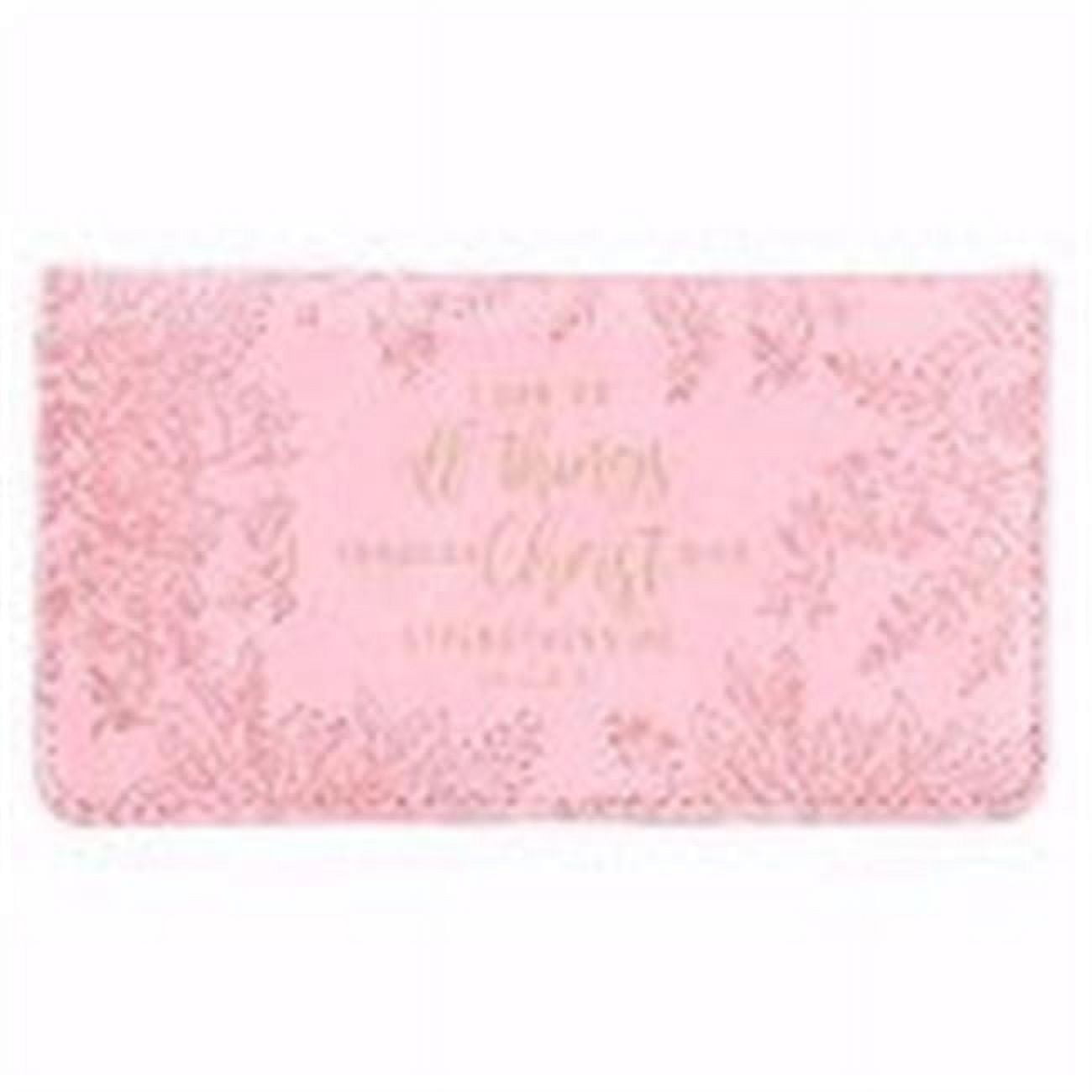Christian Art Gifts 149180 I Can Do All Things Checkbook Cover, Pink ...