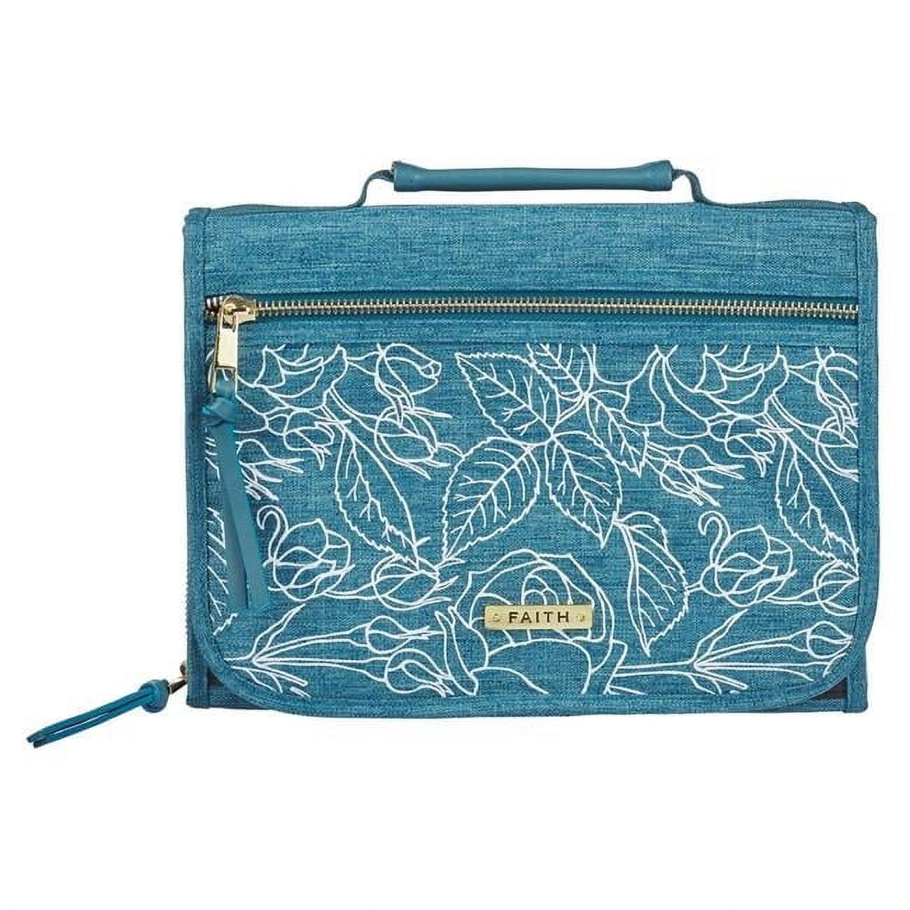 Christian Art Gifts 159949 Organizer Bible Cover, Blue Floral, Large ...