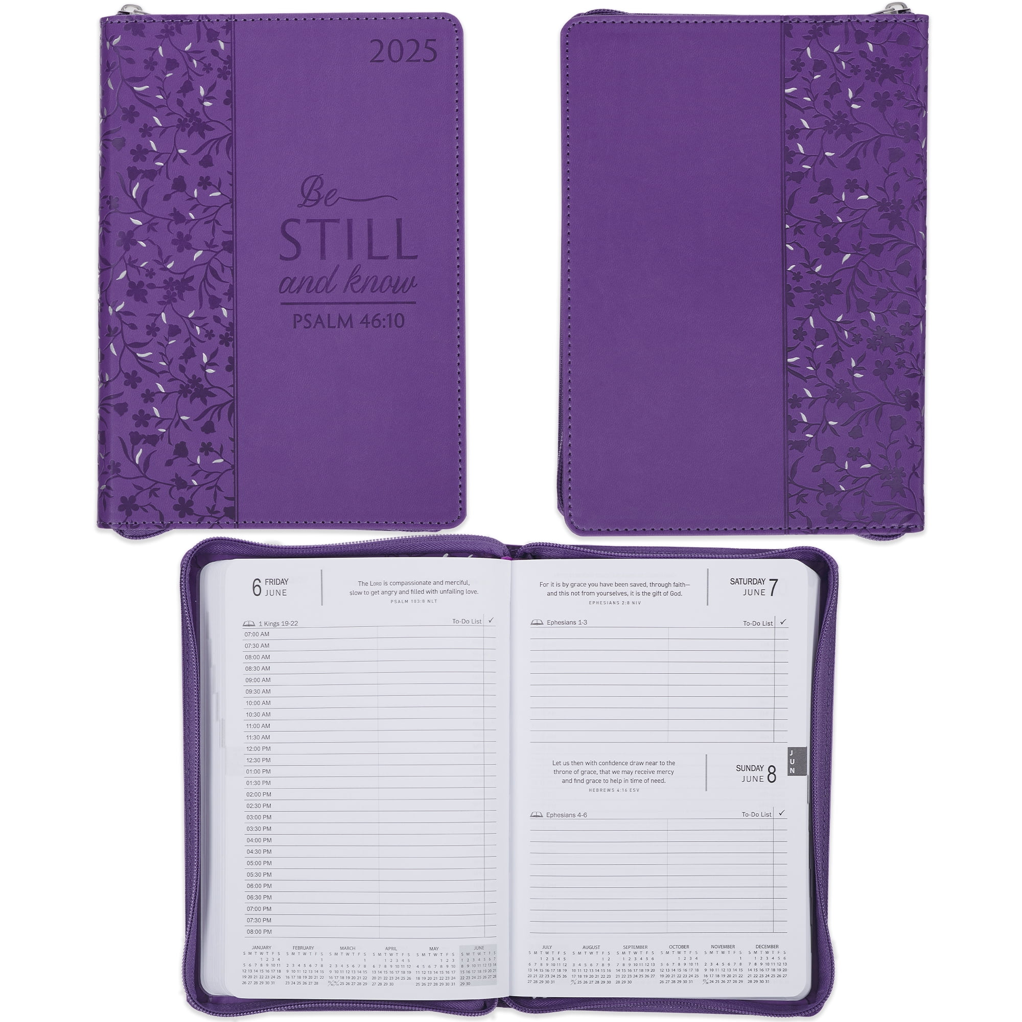 Christian Art Gifts 2025 12 Month Executive Vegan Leather Planner for ...