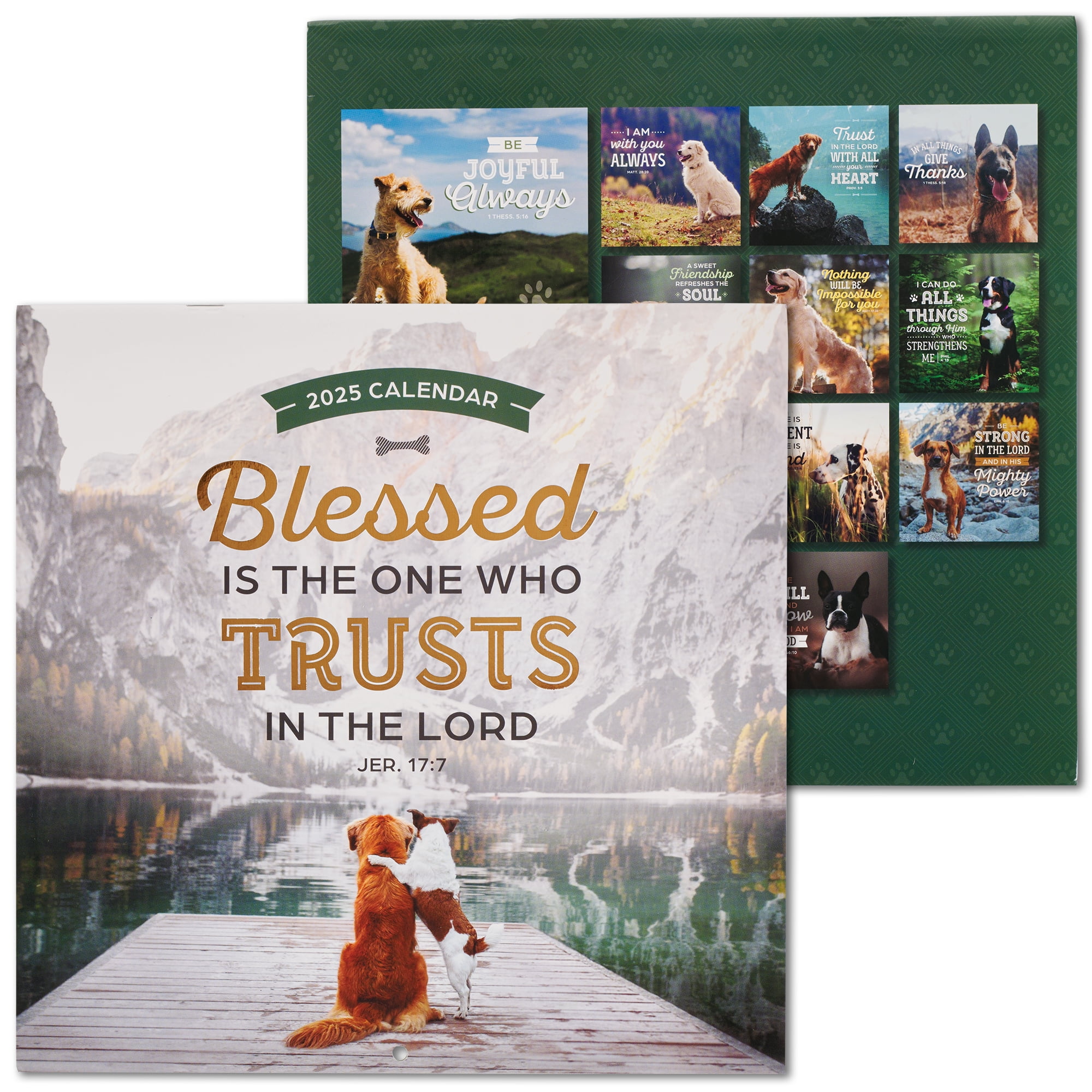 Christian Art Gifts Large Inspirational Scripture 2025 12 Month Wall ...