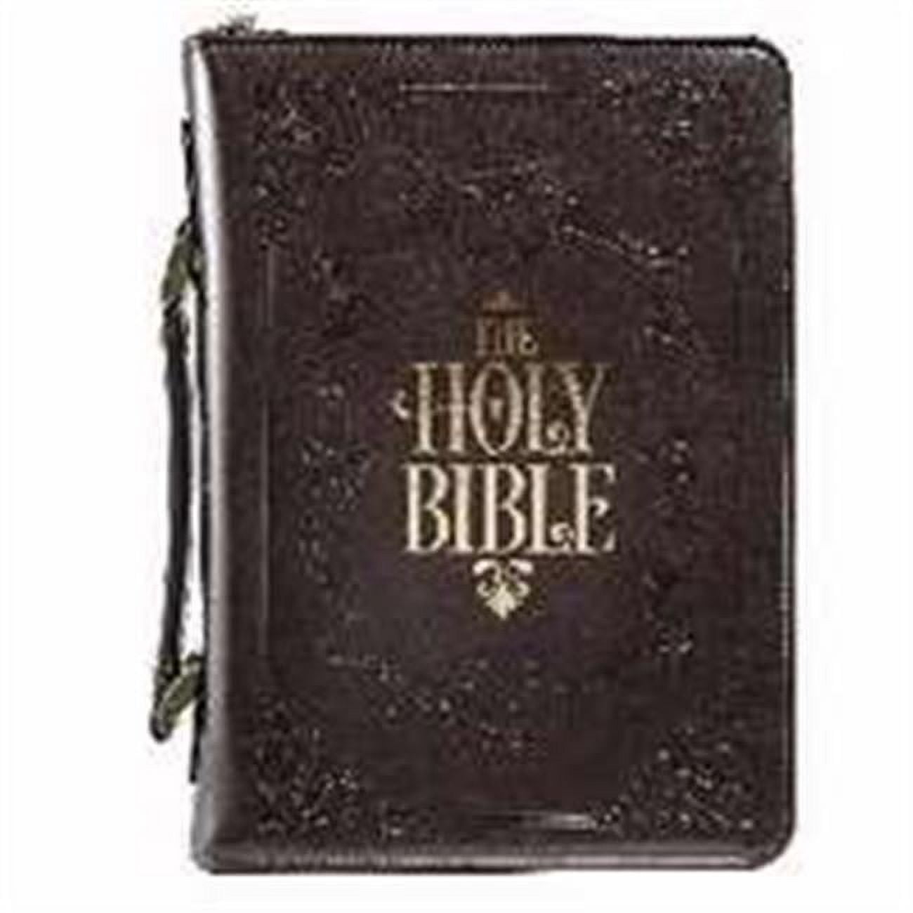 Christian Art Gifts Bible Cover-Classic & Holy Bible - Medium - Brown ...