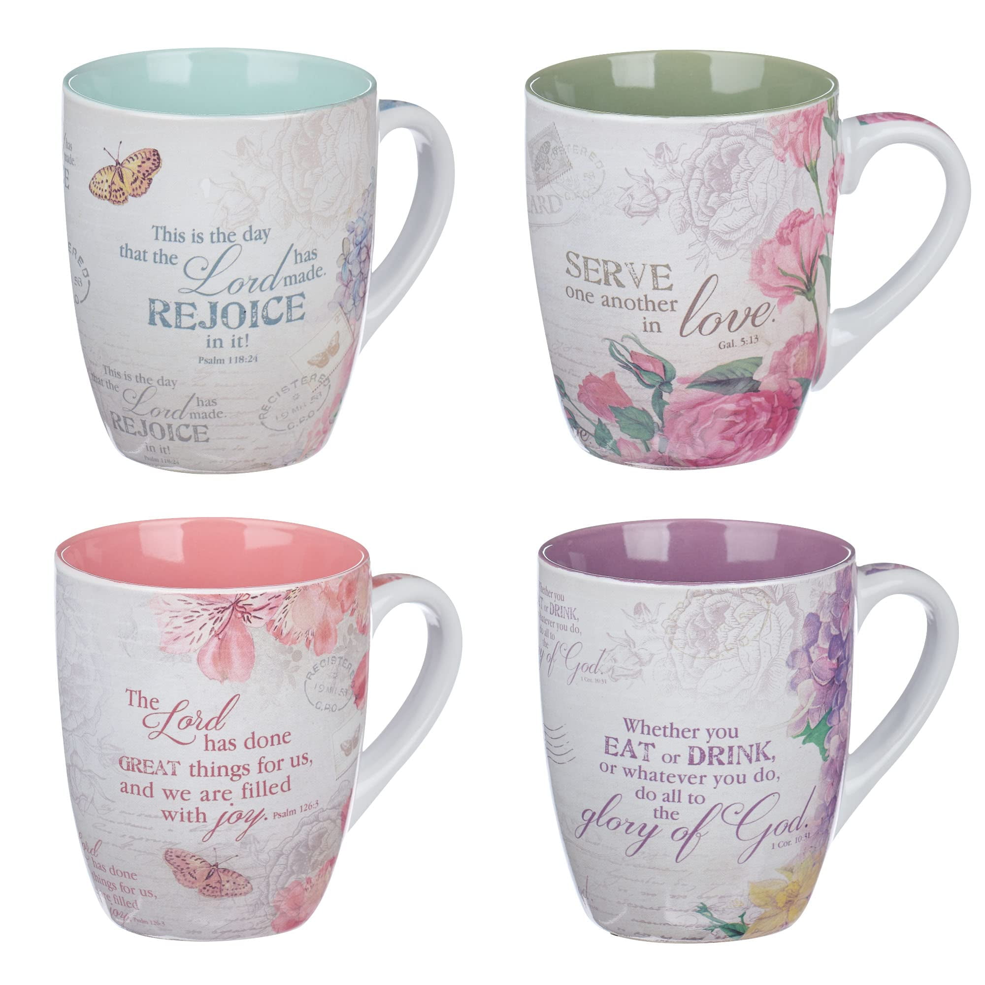 Christian Art Gifts Women's Inspirational Ceramic Coffee & Tea Mug Set ...