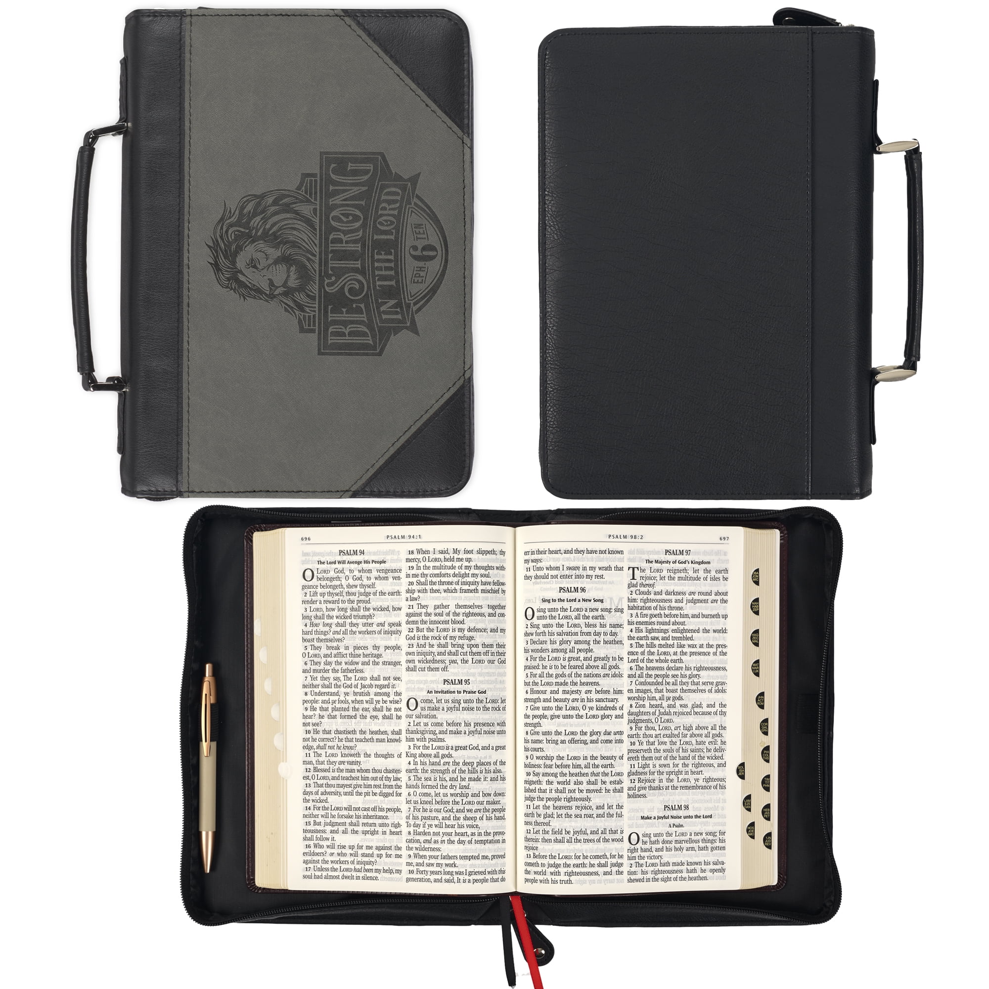 Christian Art Gifts Classic Premium Vegan Leather Inspirational Bible ...