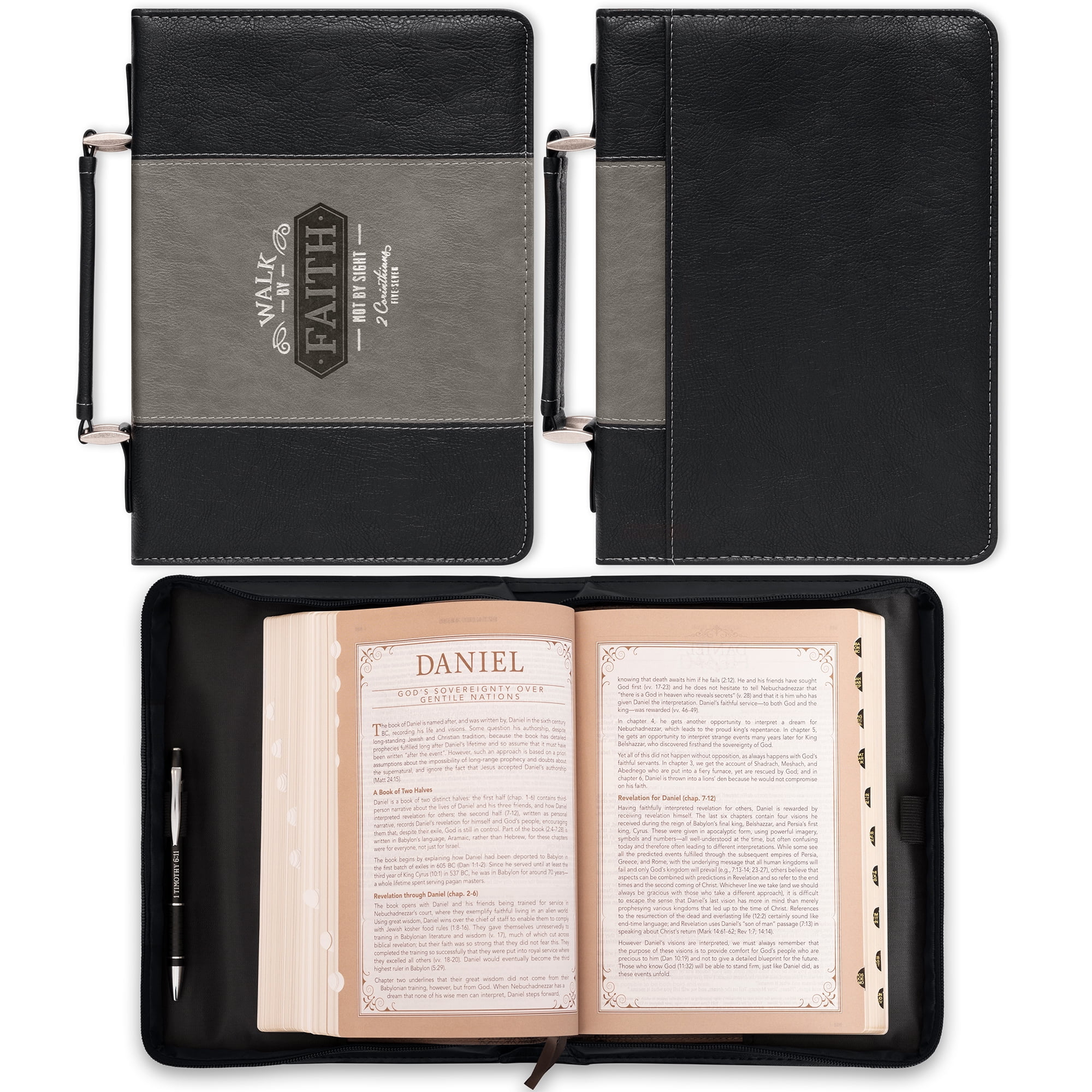 Christian Art Gifts Classic Two Color Bible & Book Cover for Men ...