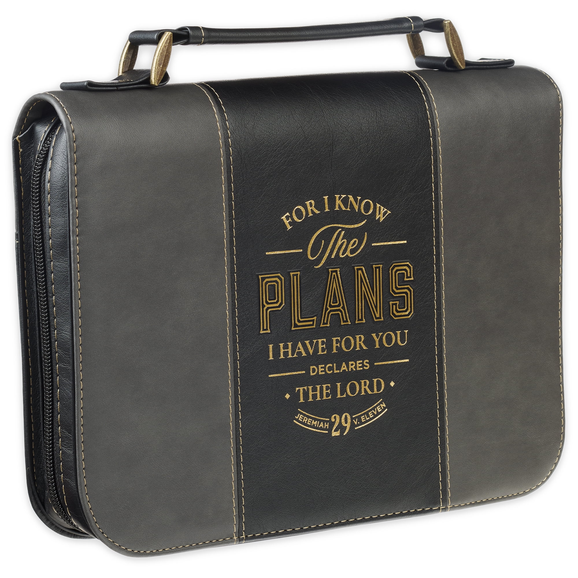 Christian Art Gifts Classic Vegan Leather Bible Cover for Men & Women ...