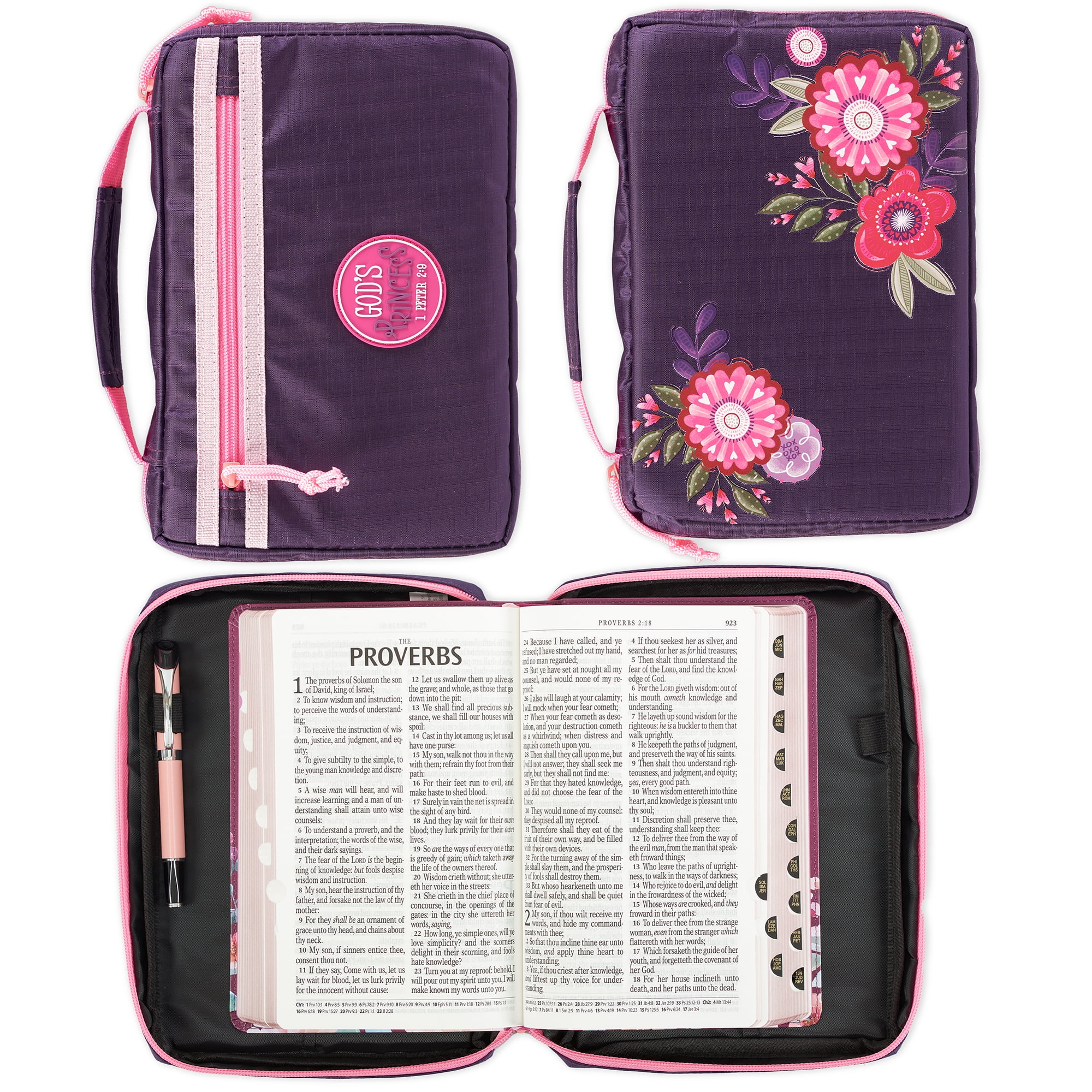 Christian Art Gifts Fashion Nylon Bible Cover for Girls: God's Princess ...