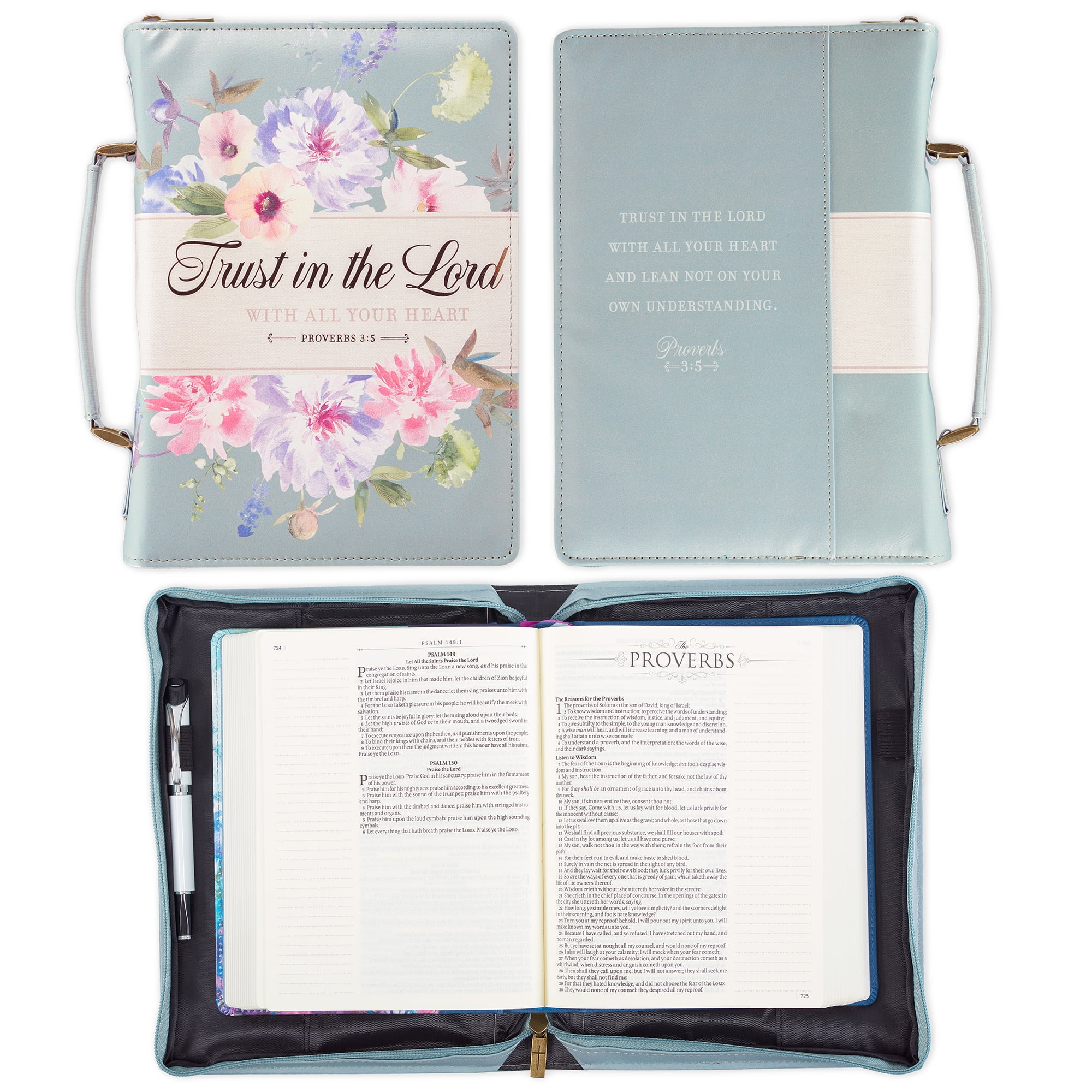 Christian Art Gifts Fashion Vegan Leather Bible Cover for Women: Trust ...