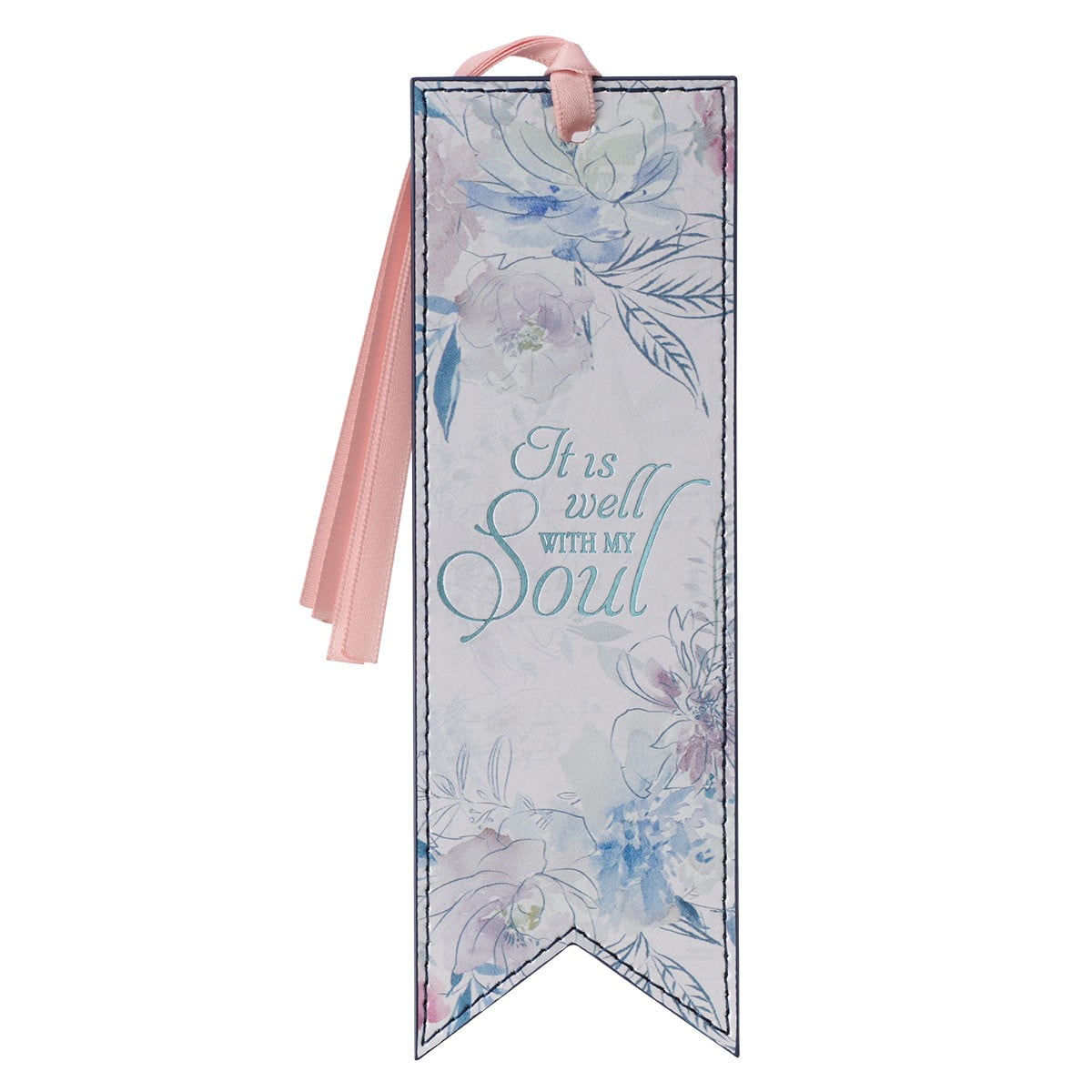 Christian Art Gifts Faux Leather Bookmark: It Is Well With My Soul Hymn ...