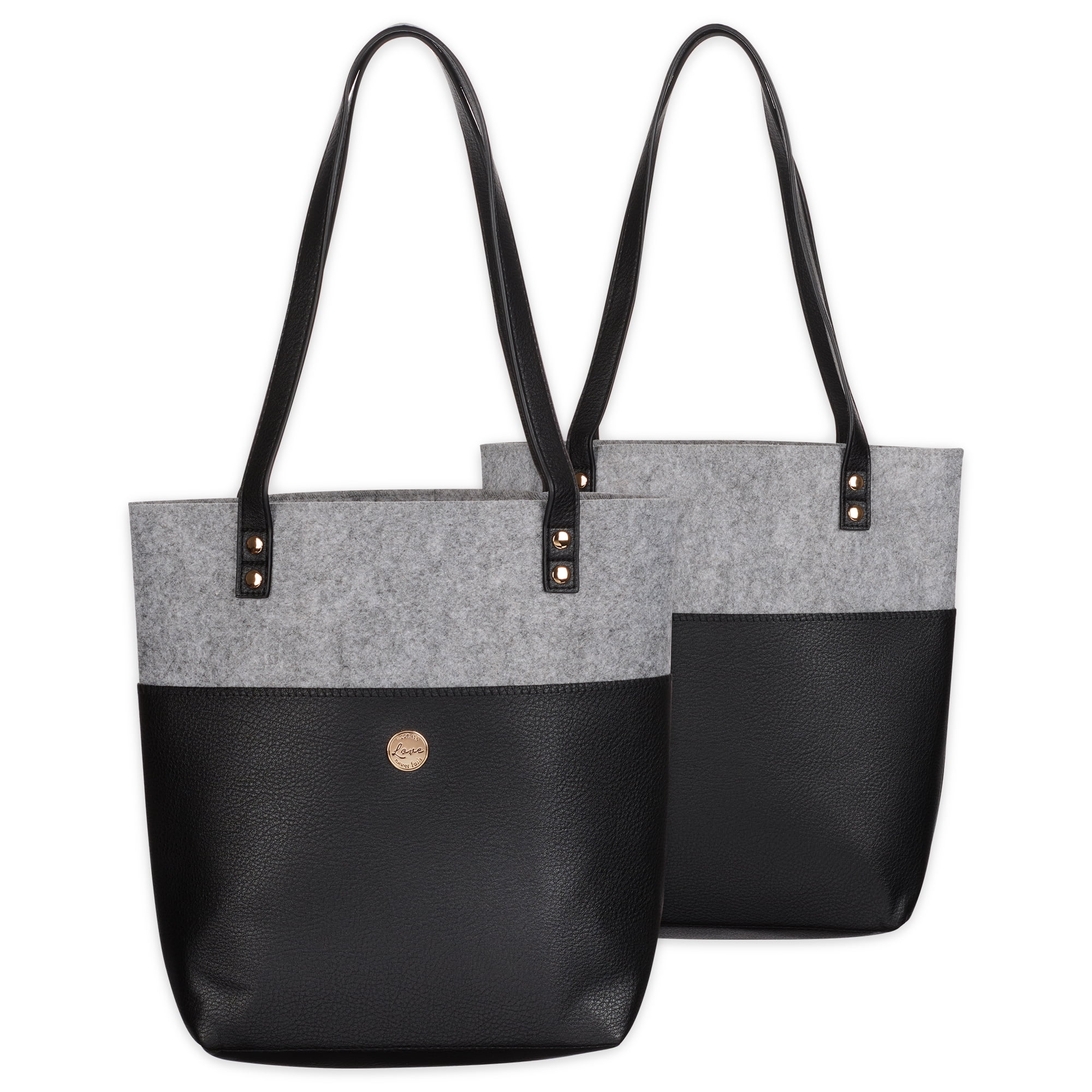 Christian Art Gifts Felt and Faux Leather Fashion Bible Cover Tote Bag ...