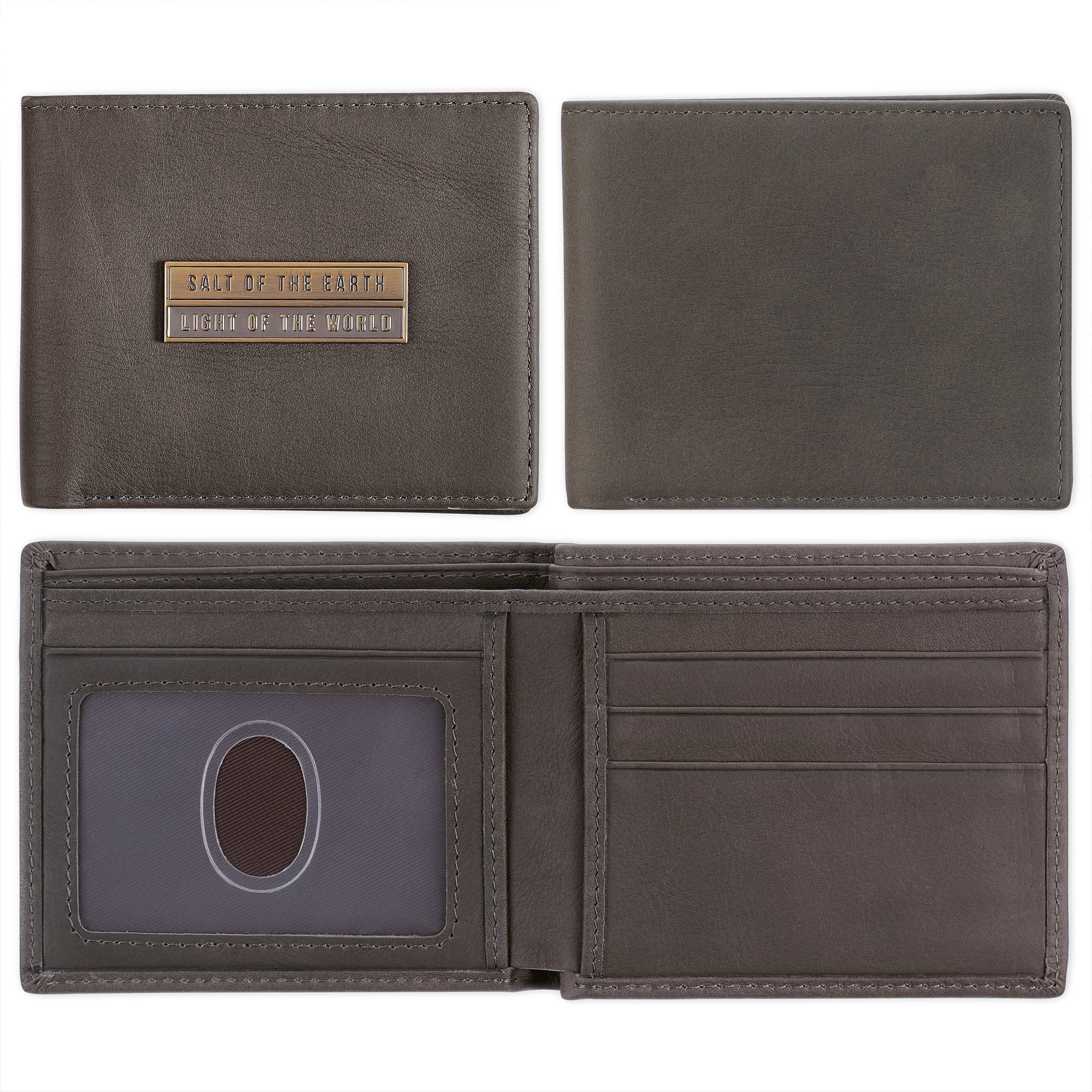 Christian Art Gifts Genuine Full Grain Leather RFID Blocking Scripture ...