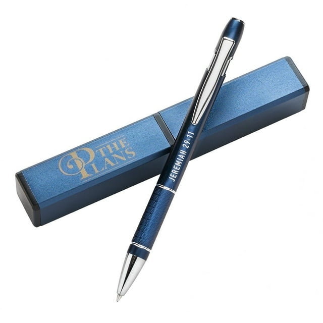 Christian Art Gifts I Know the Plans Blue Stylish Classic Ballpoint Pen ...