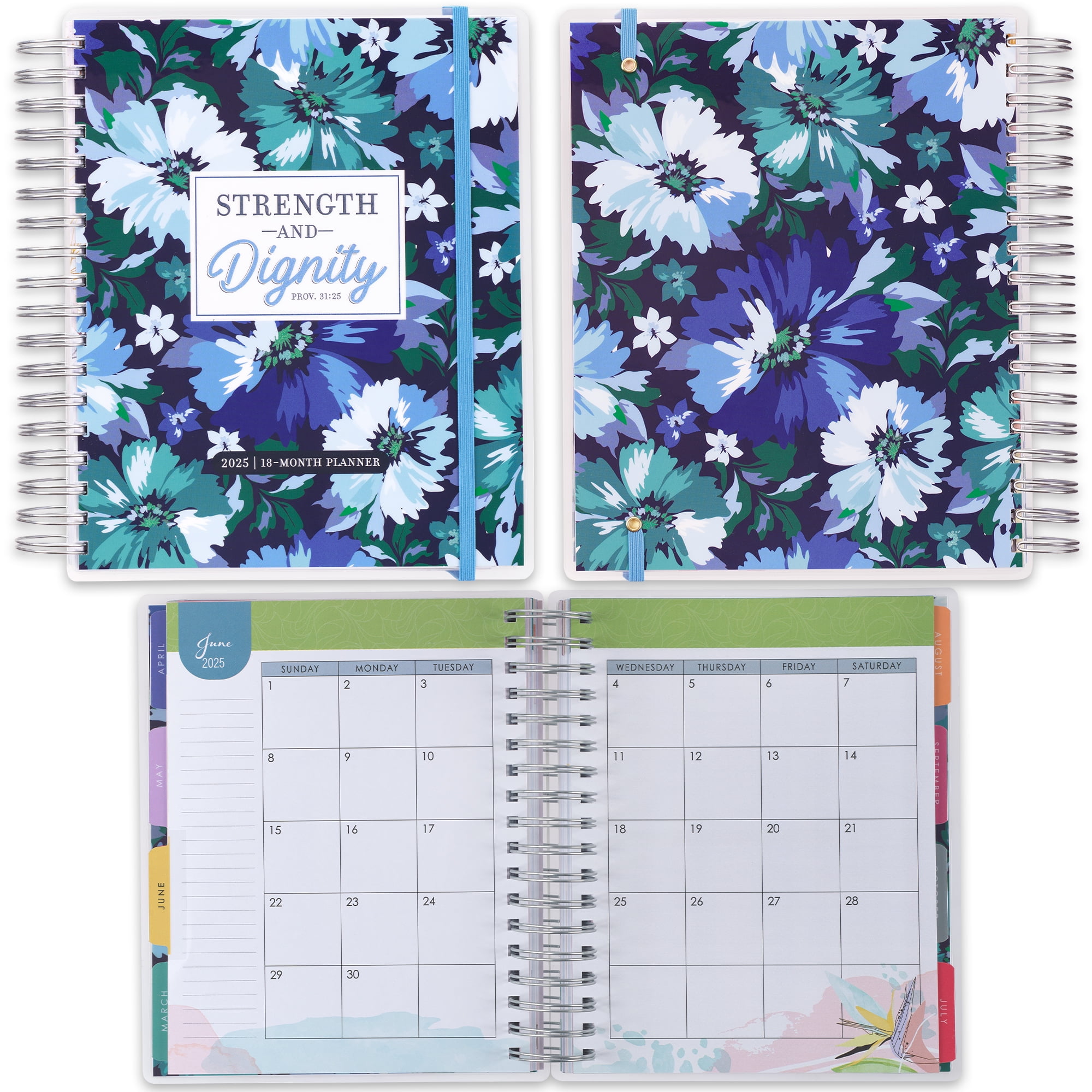 Christian Art Gifts Inspirational 18 Month Wirebound 2025 Planner for ...