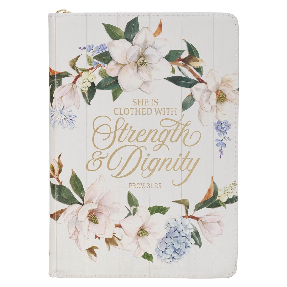 Christian Art Gifts Inspirational Zippered Journal, Strength & Dignity ...