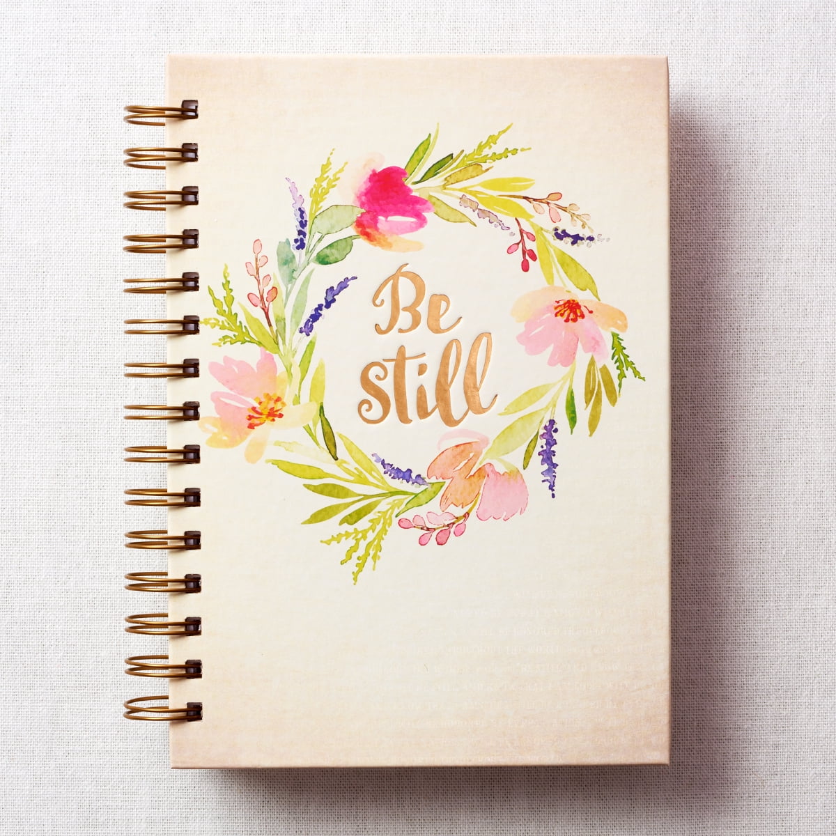 Christian Art Gifts Journal w/Scripture Be Still Watercolor Psalm 46:10 ...