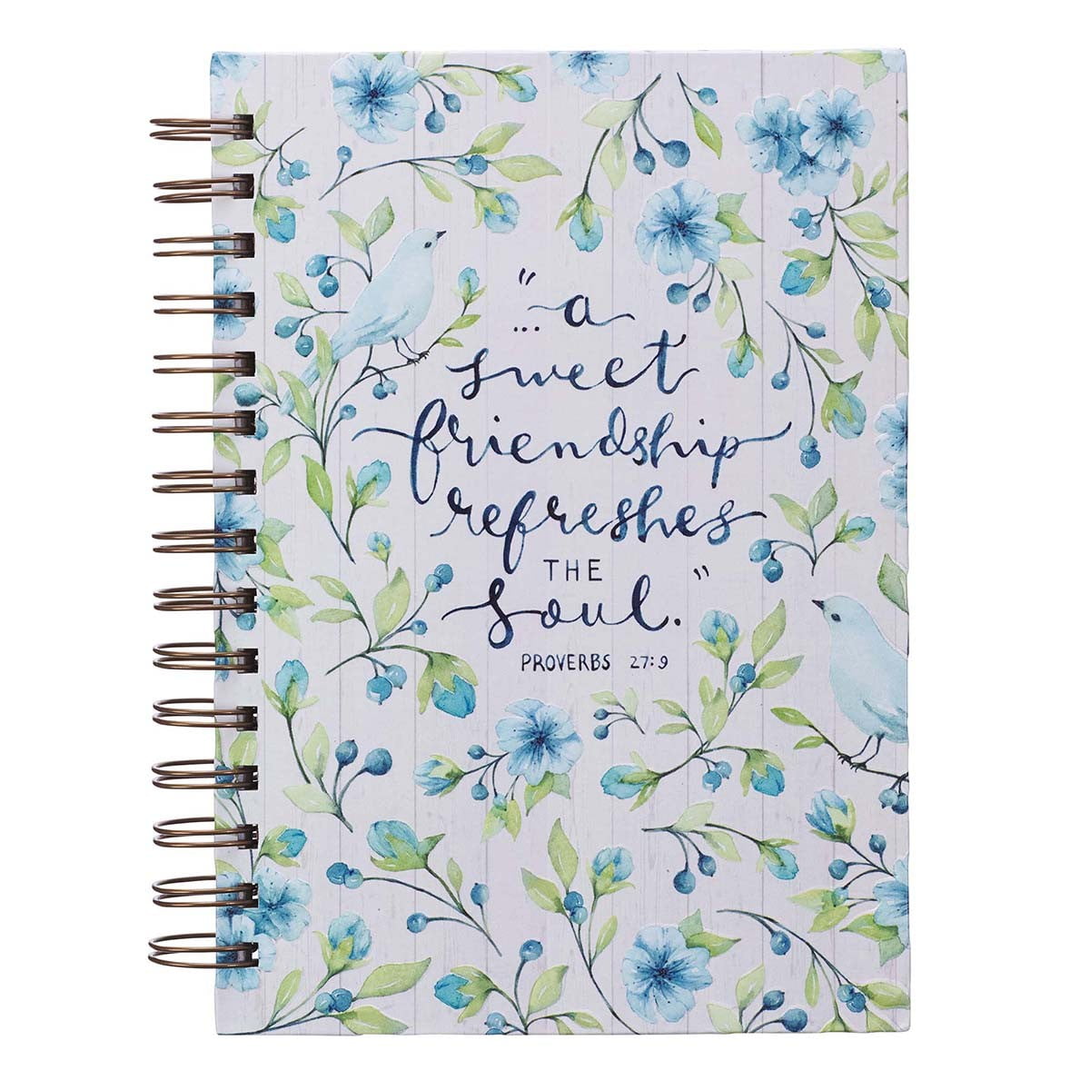 Christian Art Gifts Journal w/Scripture Blue Floral Sweet Friendship ...