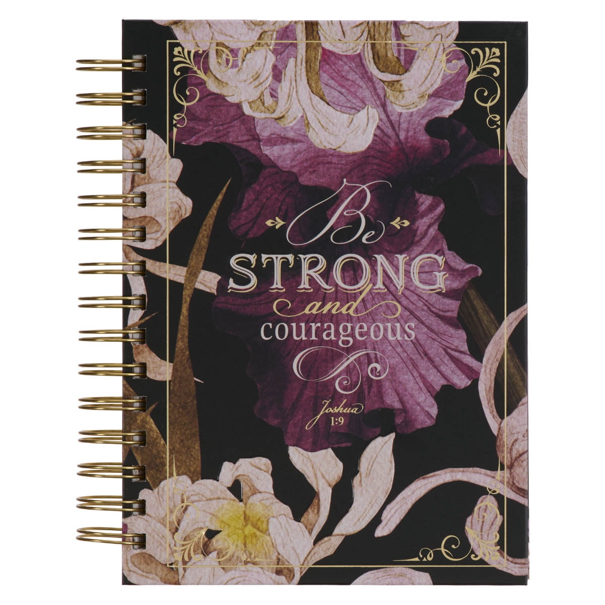 Christian Art Gifts Scripture Journal, Joshua 1:9, Pink Iris Design ...