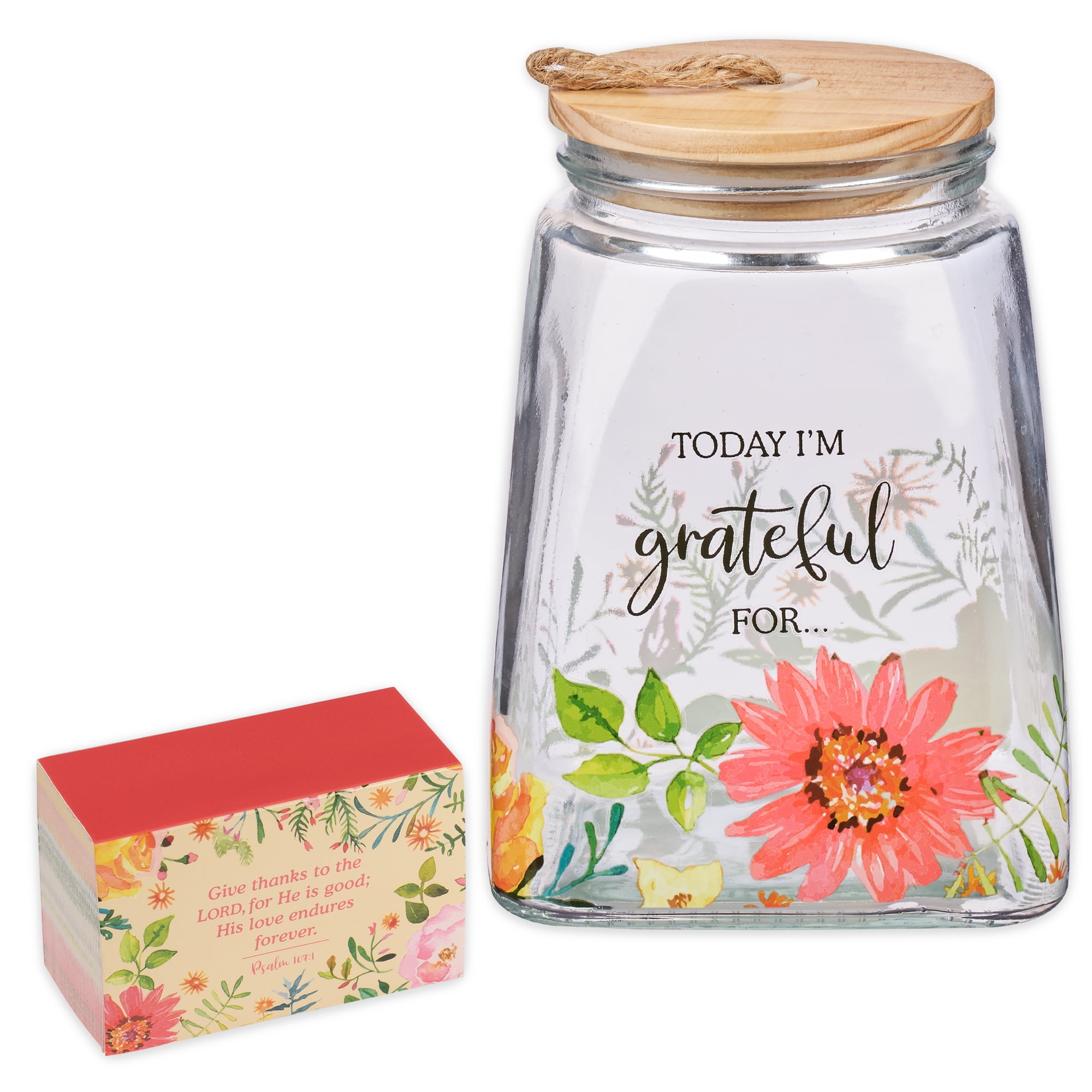 Christian Art Gifts Keepsake Count Your Blessings Gratitude Jar Set w ...