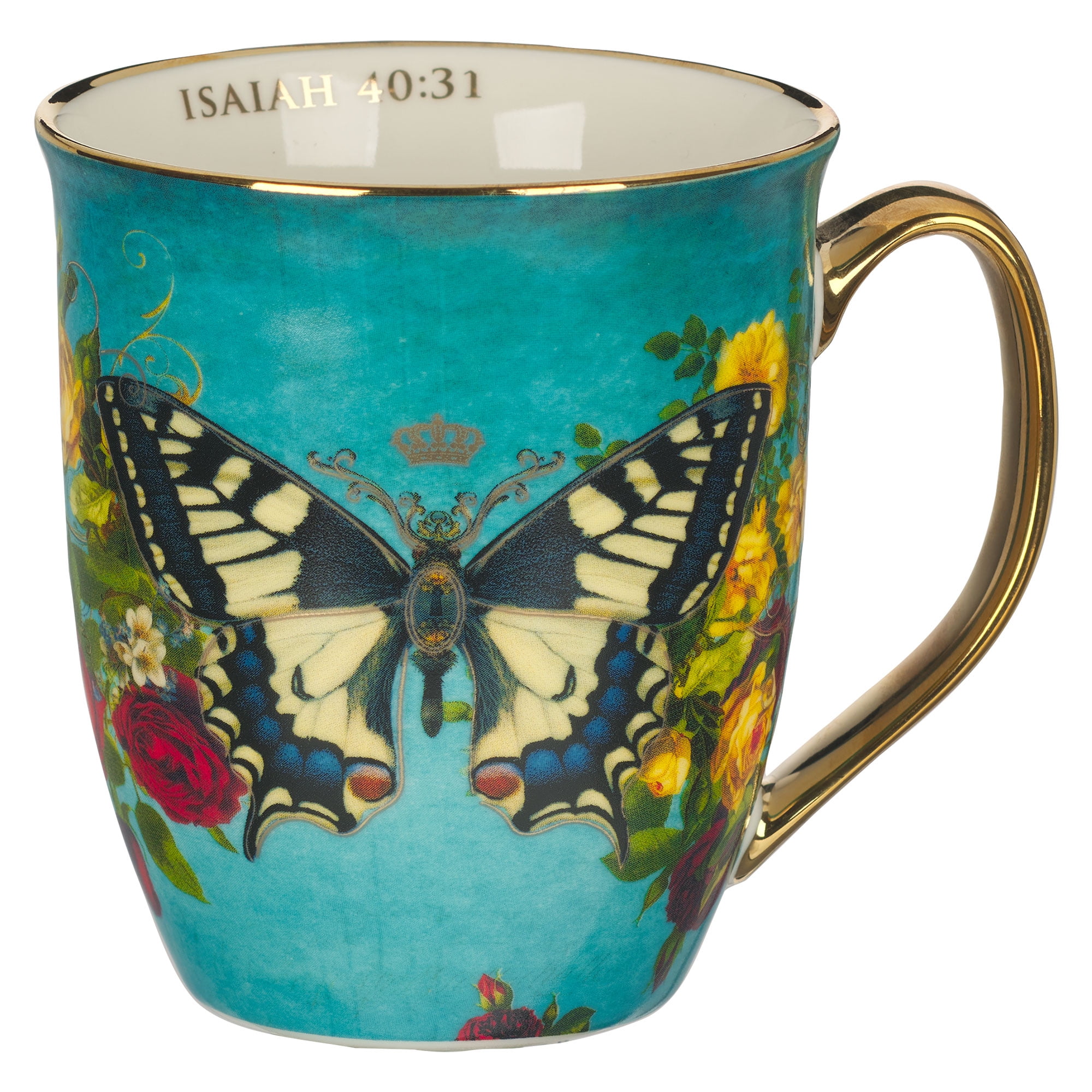Christian Art Gifts Large Ceramic Butterfly Scripture Coffee & Tea Mug ...