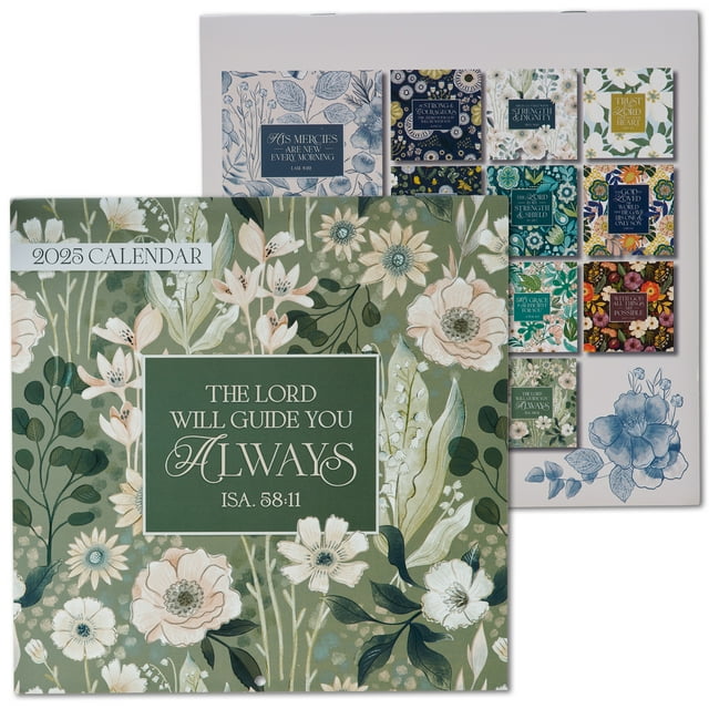 Christian Art Gifts Large Inspirational Scripture 2025 12 Month Wall ...