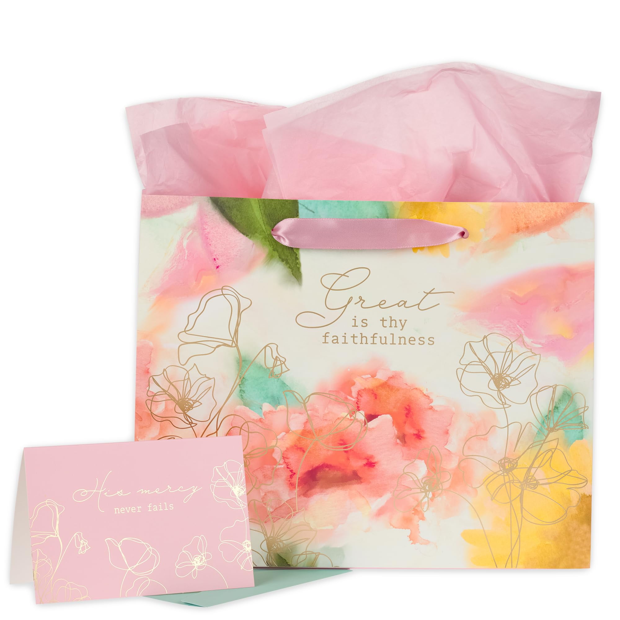 Christian Art Gifts Large Landscape Gift Bag for w/Greeting Card ...