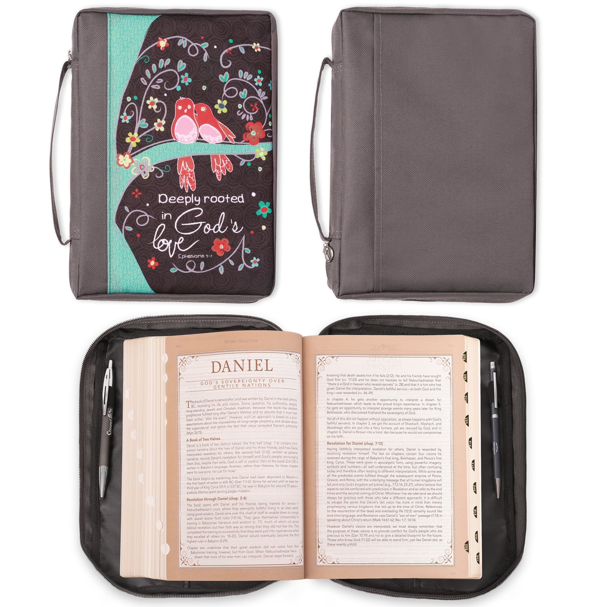 Christian Art Gifts Men/Women's Bible Cover Pray Wait Trust, Pink ...