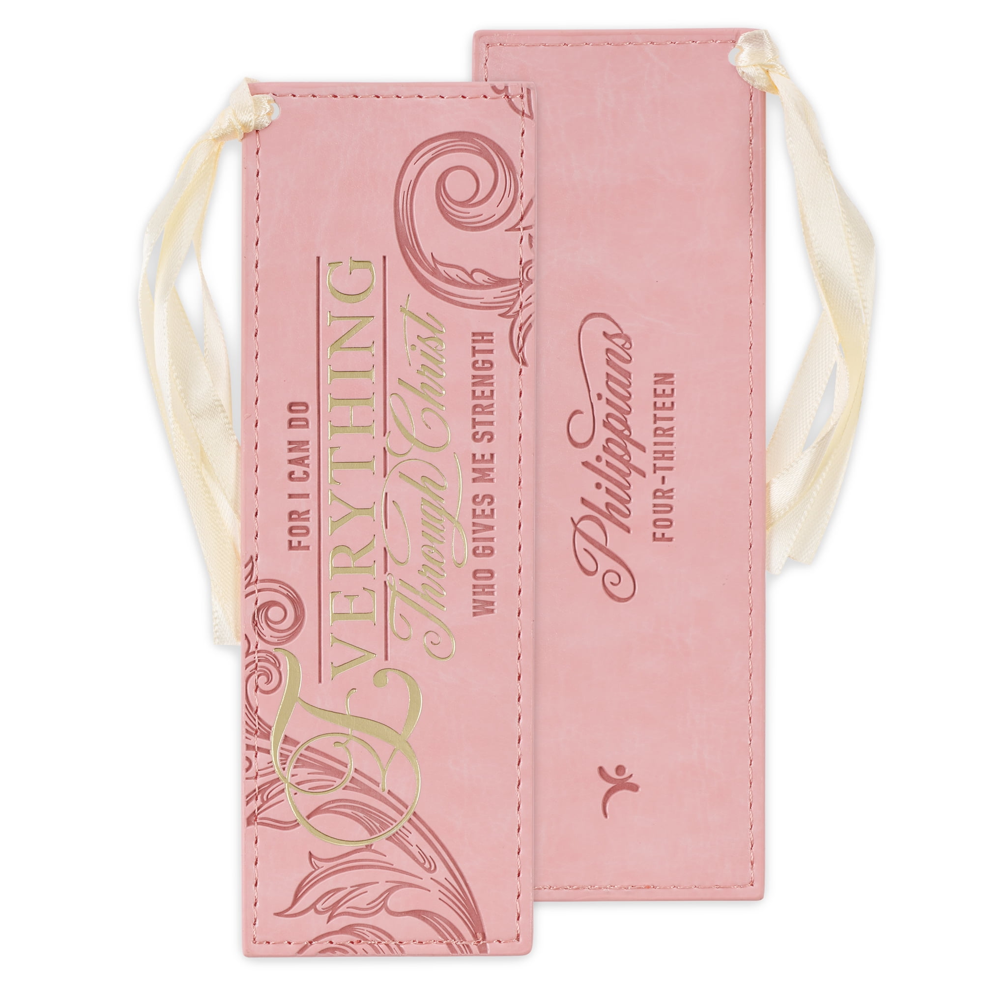 Christian Art Gifts Pink & Gold Faux Leather Premium Bible Verse ...