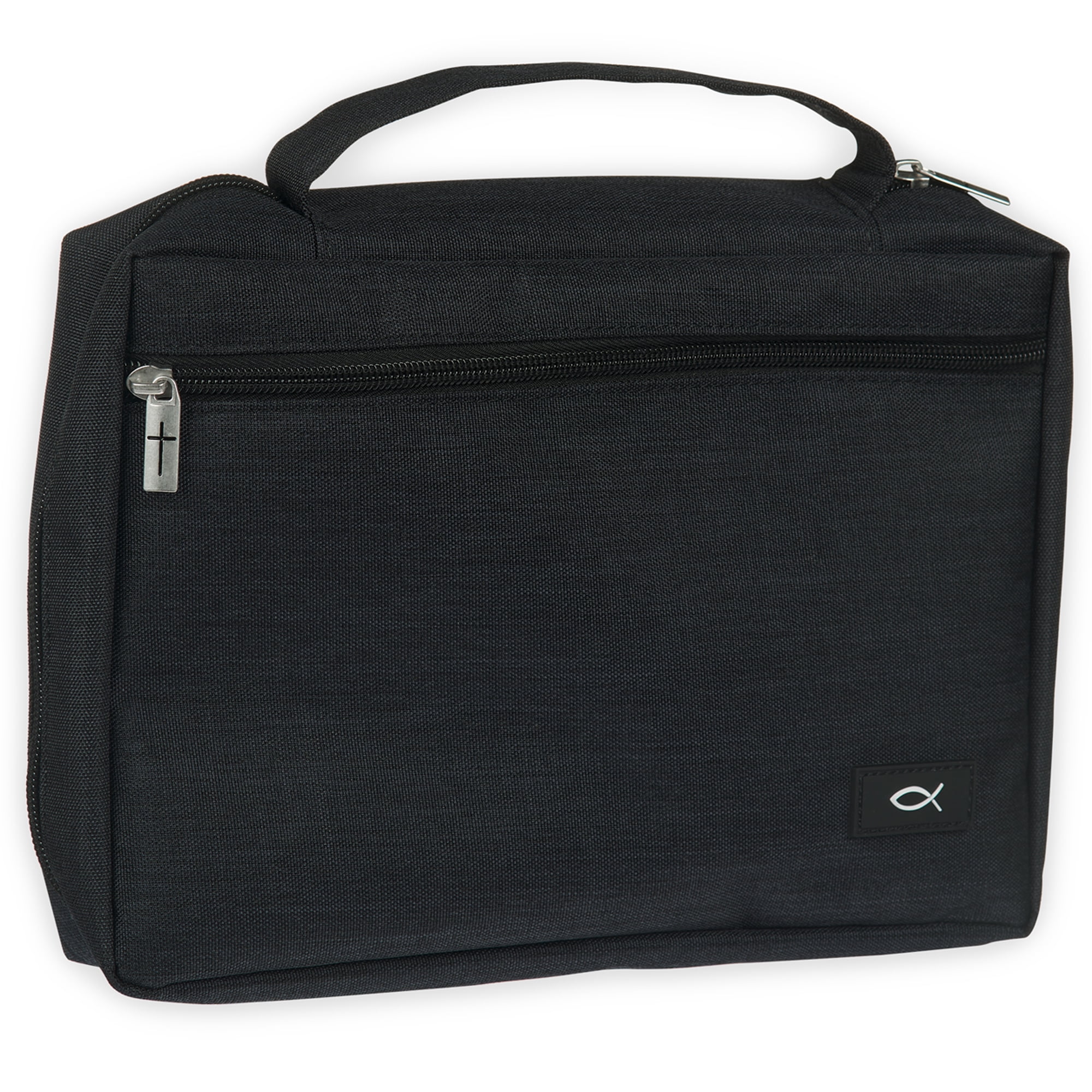 Christian Art Gifts Polyester Bible Cover for Men & Women w/ Jesus Fish ...