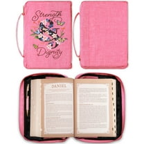 Christian Art Gifts Rose Pink Floral Fashion Bible Cover for Women ...