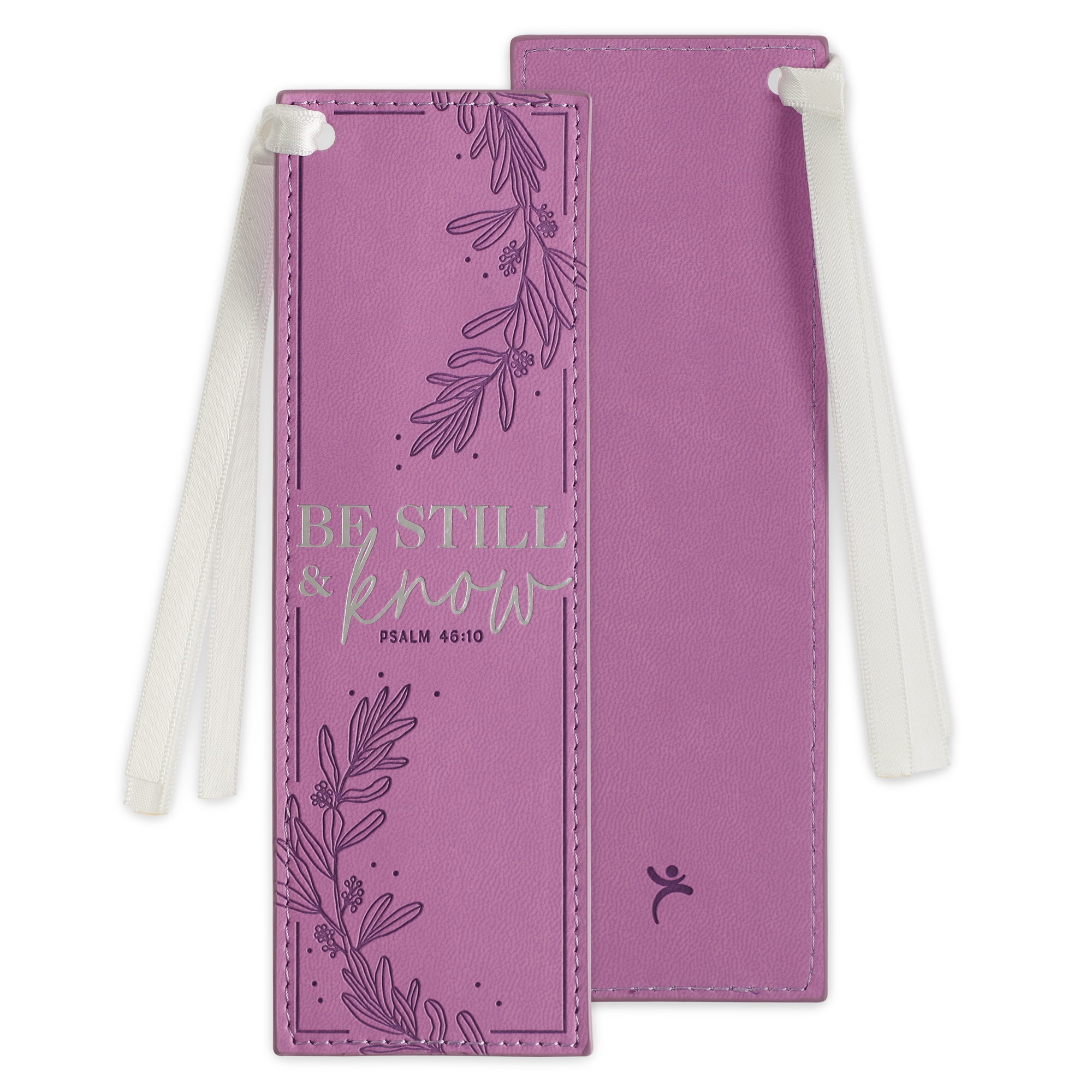 Christian Art Gifts Purple Faux Leather Purple Floral Bookmark for ...