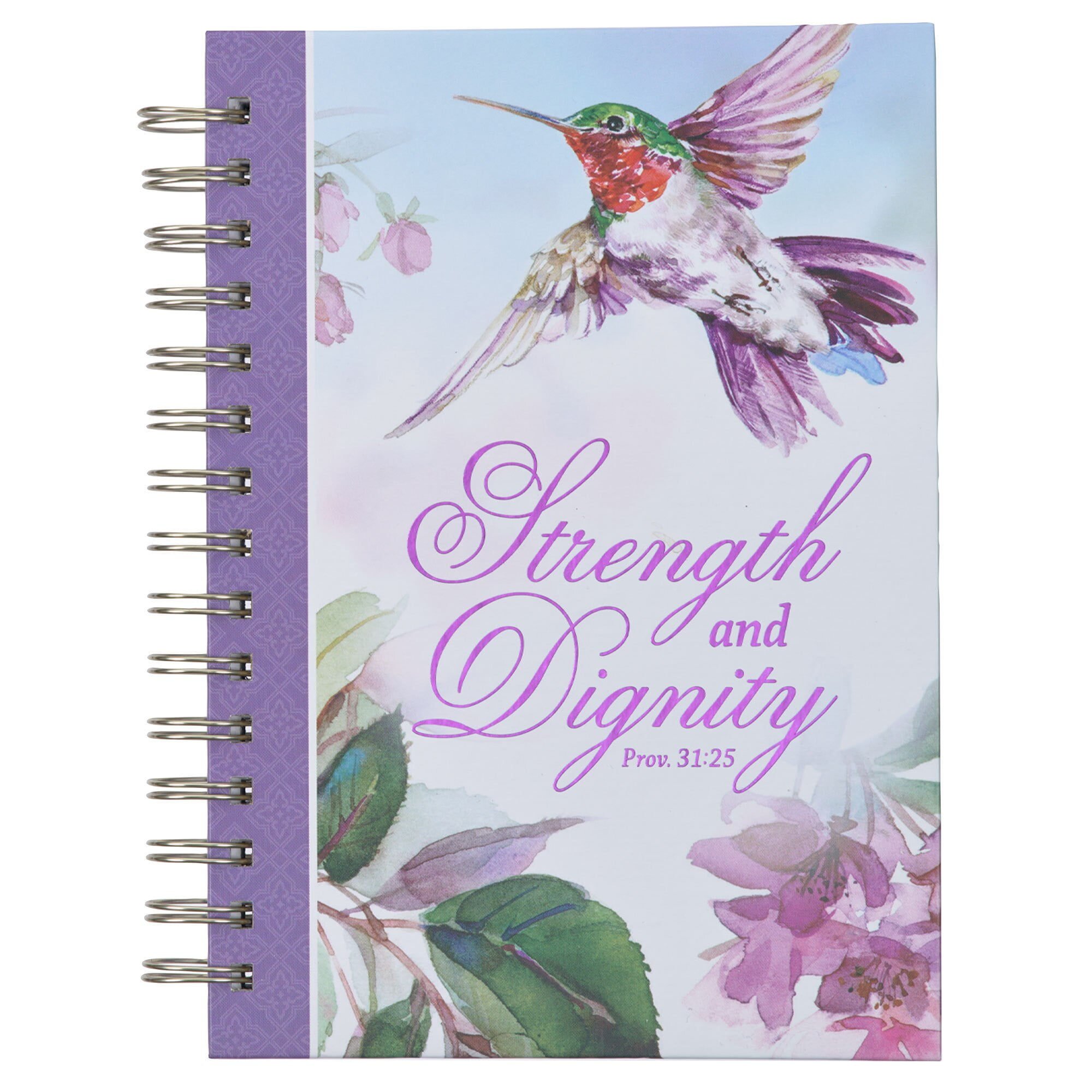 Christian Art Gifts Purple Journal w/Scripture Strength and Dignity ...