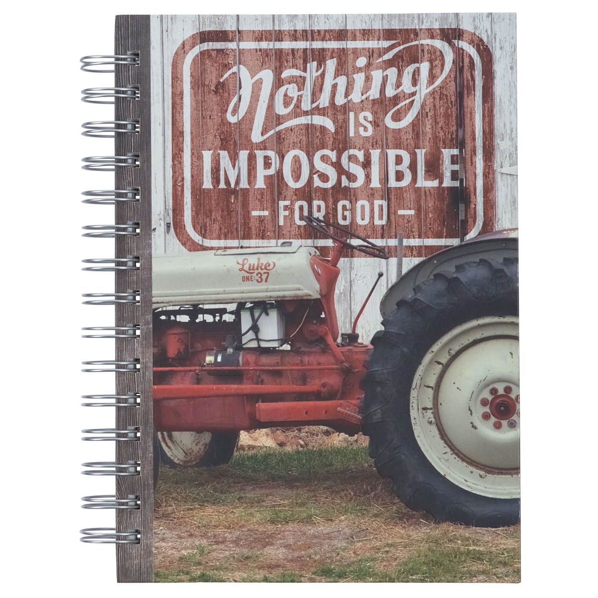 Christian Art Gifts Red Journal w/Scripture Nothing is Impossible Large ...